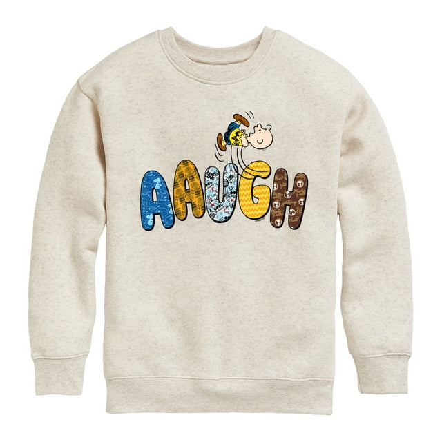 Peanuts - Aaugh Pattern Charlie Brown - Toddler And Youth Crewneck ...