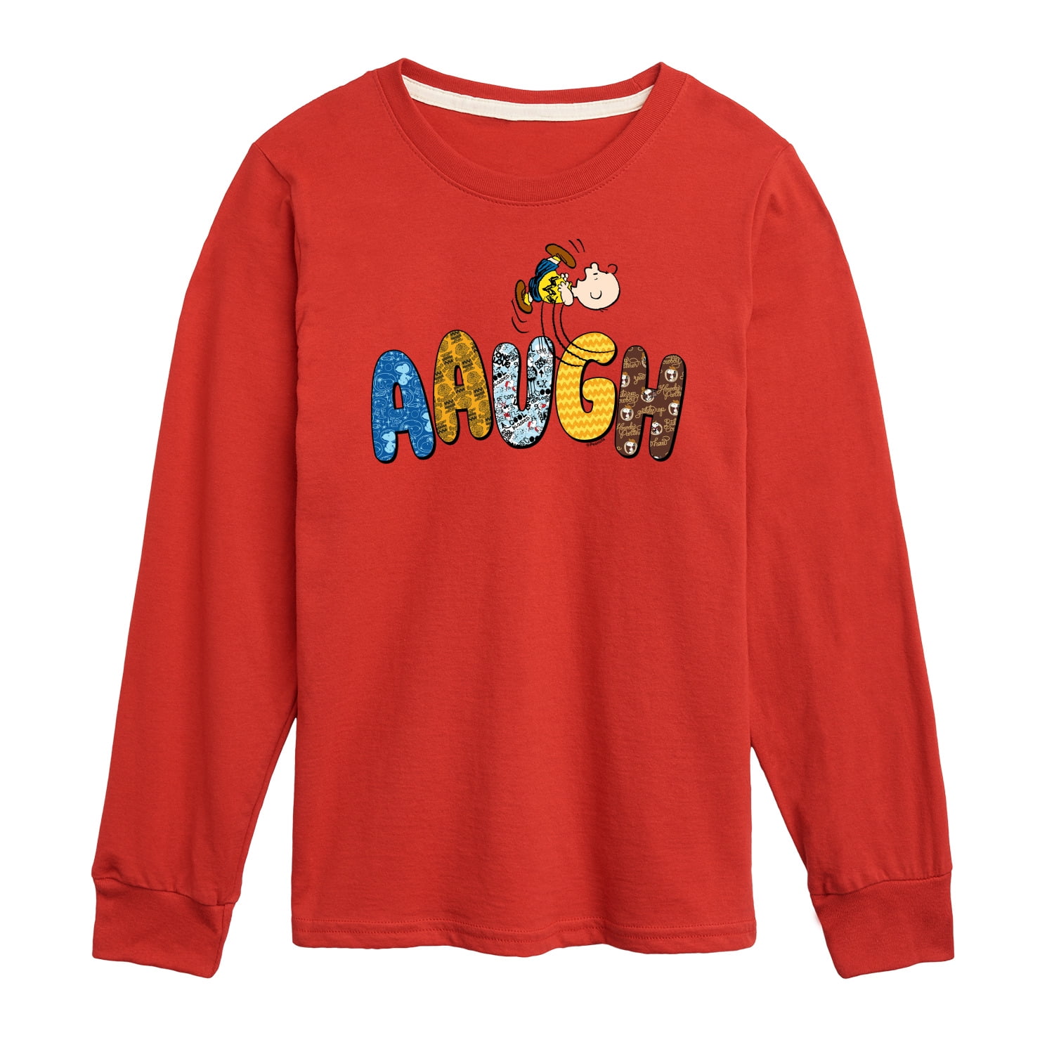 Peanuts - Aaugh Pattern Charlie Brown - Toddler And Youth Long Sleeve ...