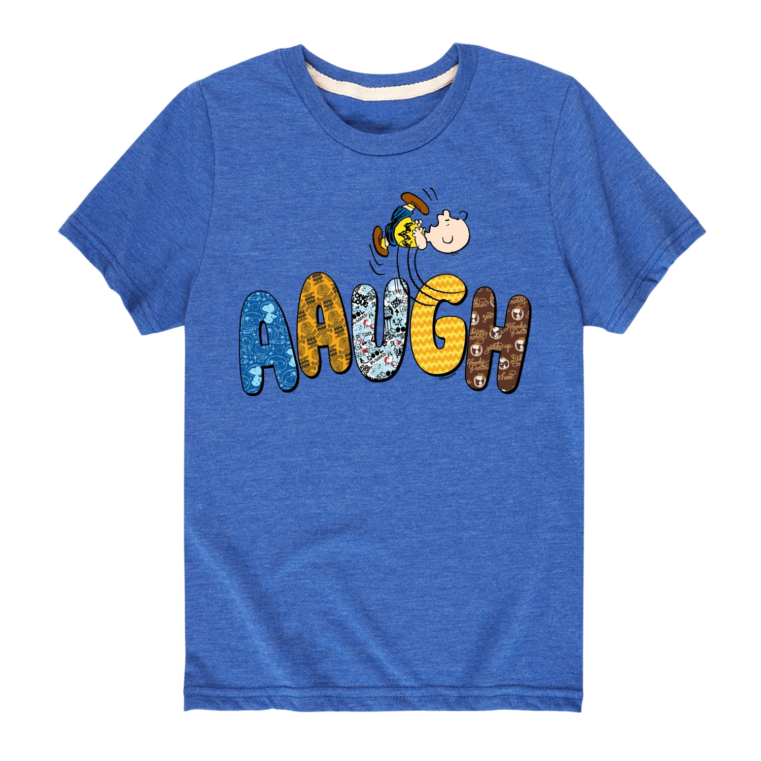 Peanuts - Aaugh Pattern Charlie Brown - Toddler And Youth Short Sleeve ...