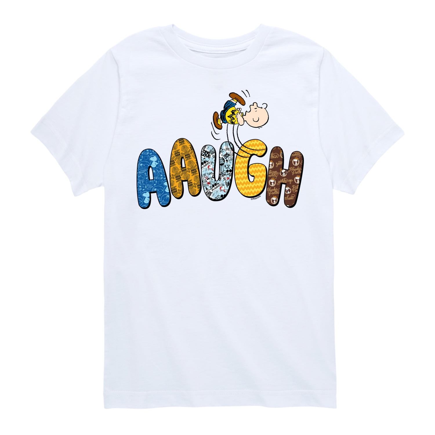 Peanuts - Aaugh Pattern Charlie Brown - Toddler And Youth Short Sleeve ...