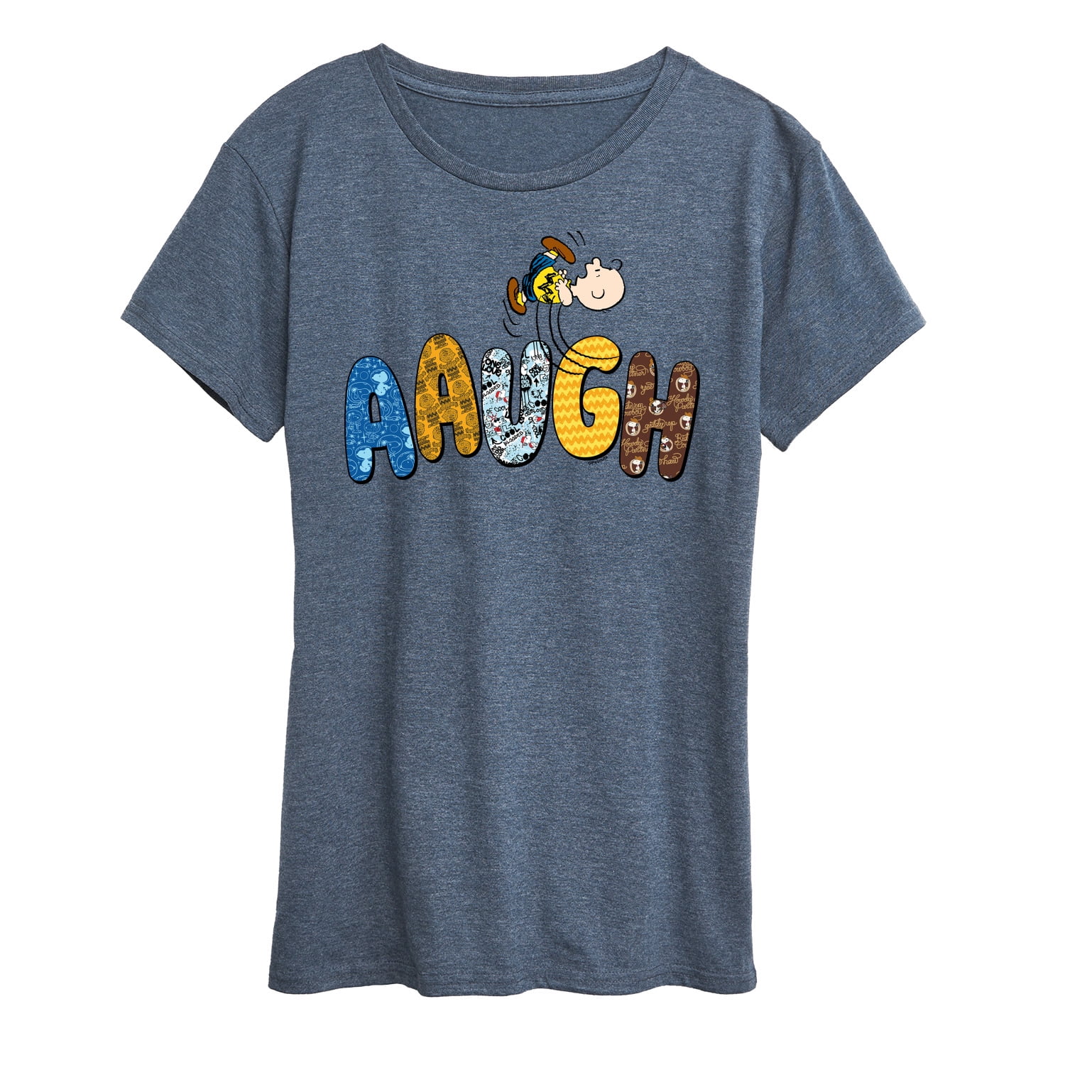 Peanuts - Aaugh Pattern Charlie Brown - Women's Short Sleeve Graphic T ...