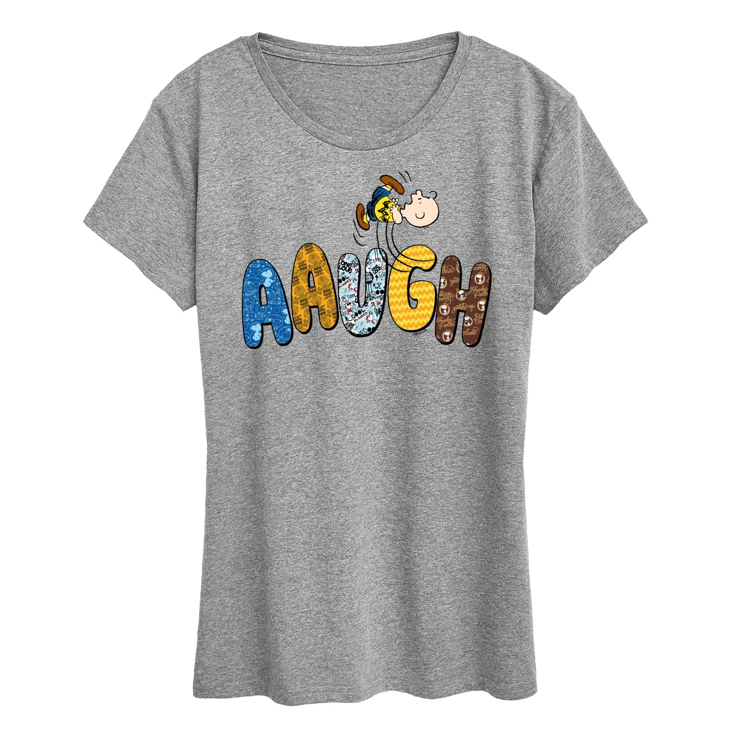 Peanuts - Aaugh Pattern Charlie Brown - Women's Short Sleeve Graphic T ...