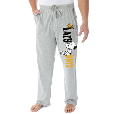 Peanuts Snoopy Men's AOP Character Buffalo Toss Soft Fleece Pajama Pant ...