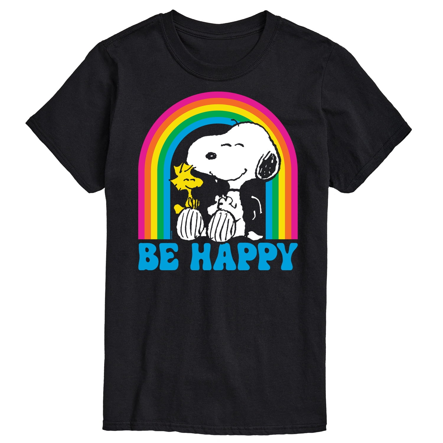 Peanuts - Be Happy Rainbow - Men's Short Sleeve Graphic T-Shirt ...