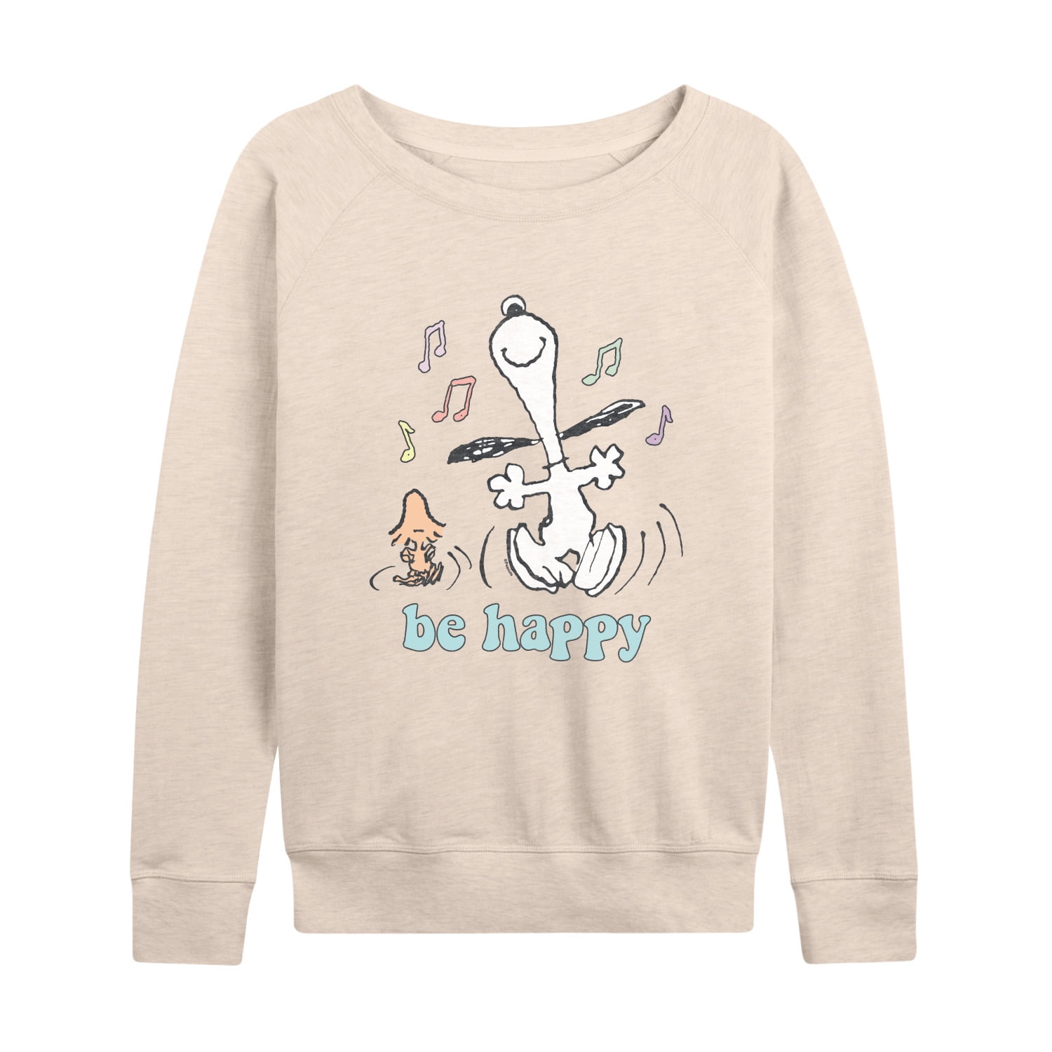 Peanuts - Be Happy Snoopy And Woodstock - Women's Lightweight French ...