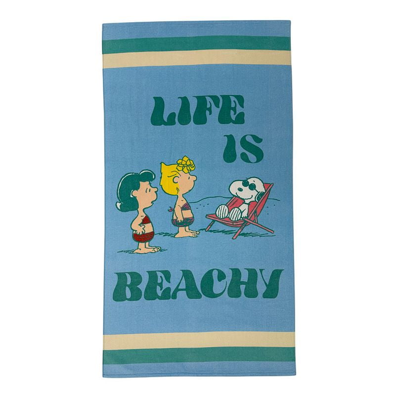 Peanuts Snoopy, Lucy and Sally Life Is Beachy Character Beach Towel, 34 ...