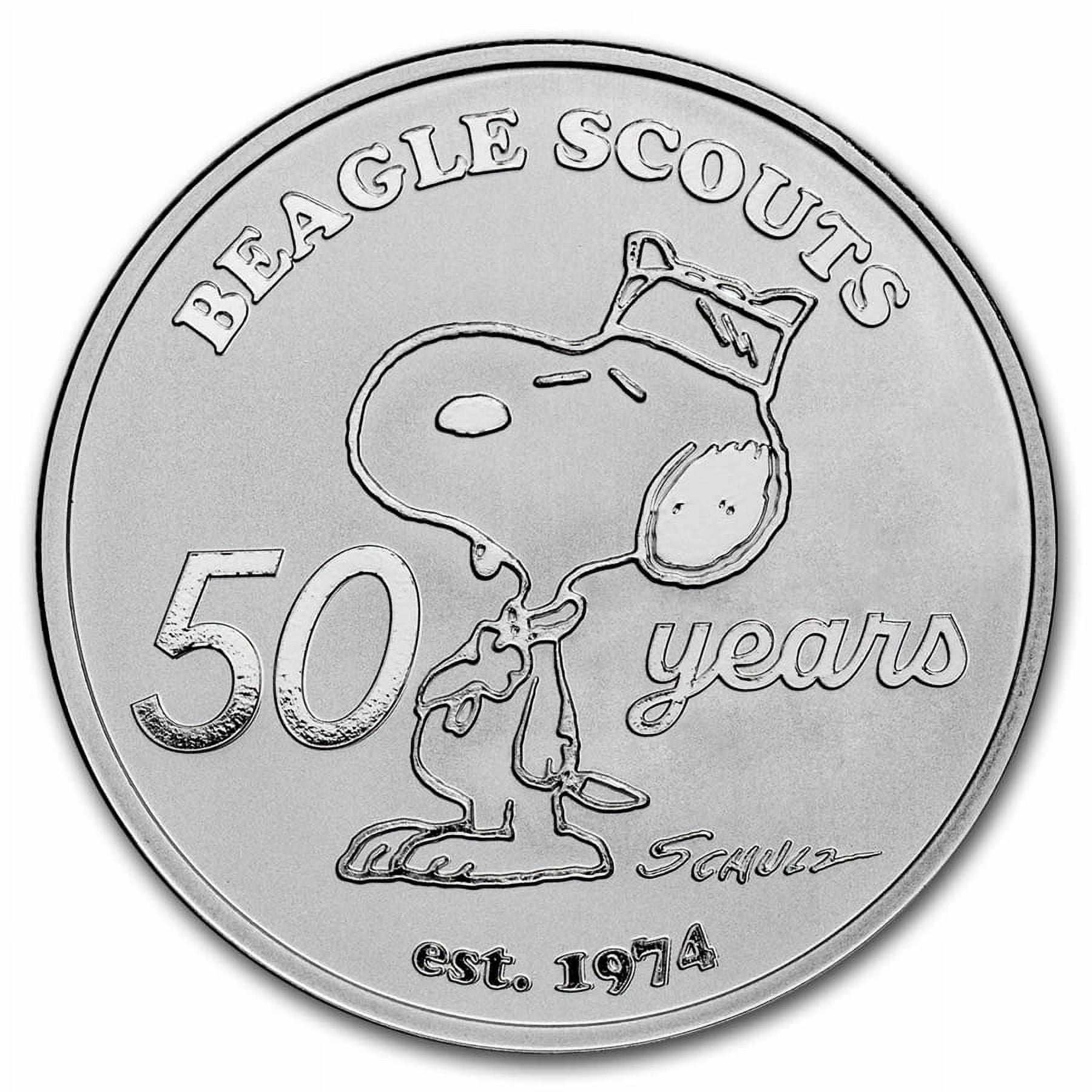 Peanuts Beagle Scouts 50th Anniversary 1 oz Silver Round, .999 Fine ...