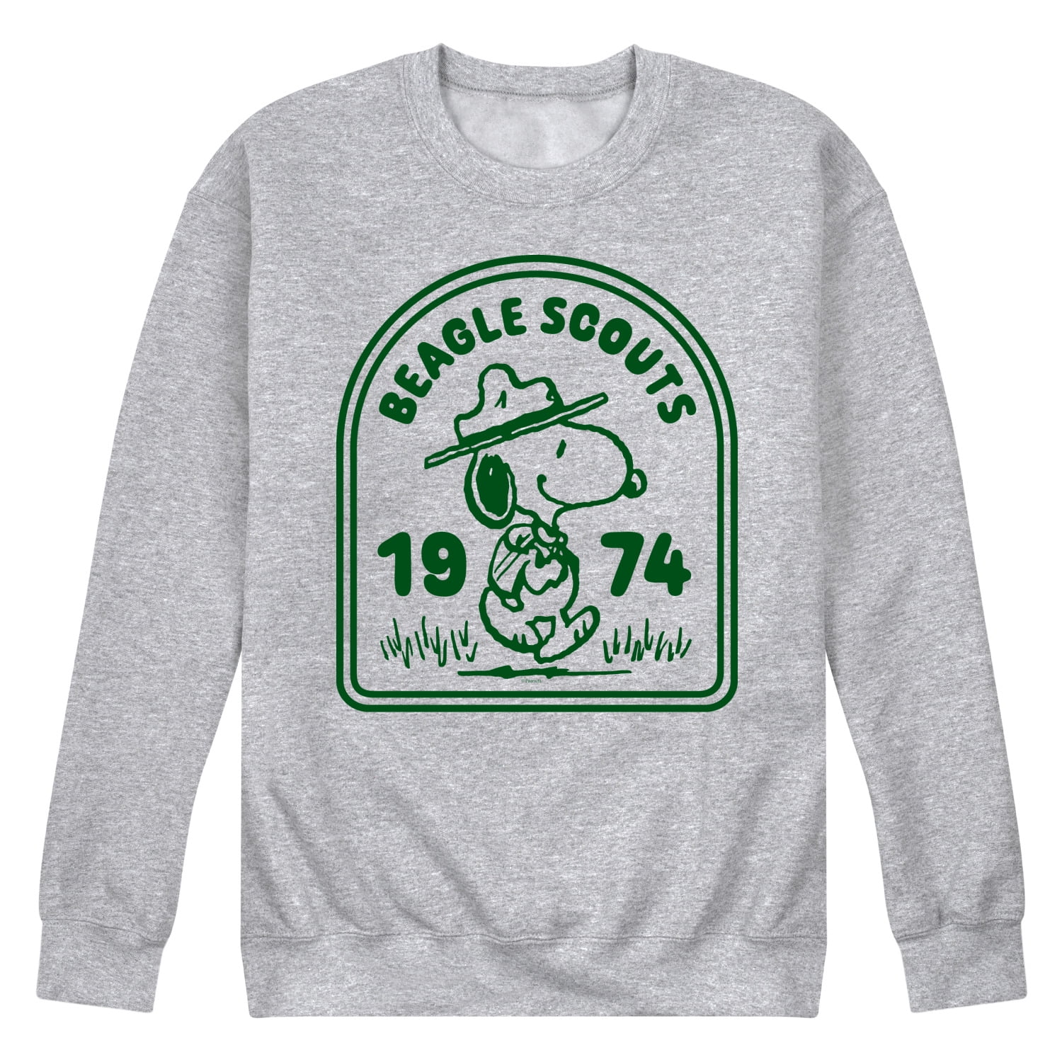 Peanuts - Beagle Scouts One Color Badge - Men's Crew Neck Fleece ...