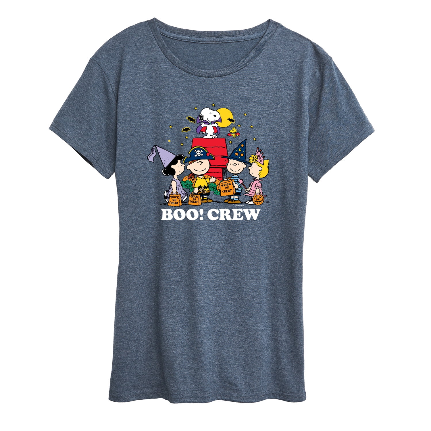 Peanuts - Boo Crew - Women's Short Sleeve Graphic T-Shirt - Walmart.com