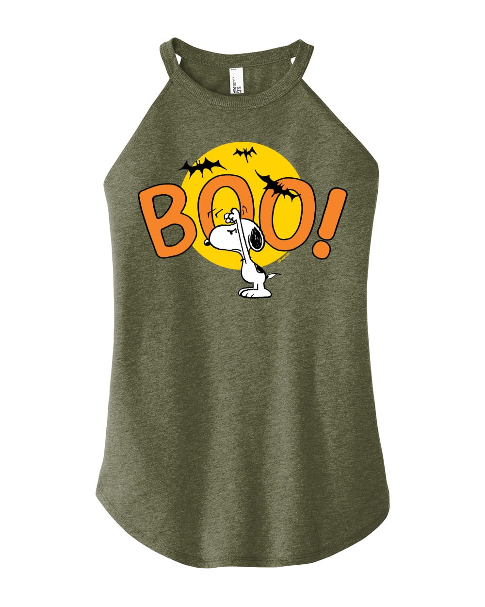 Peanuts - Boo Snoopy - Juniors High Neck Tank Top - Walmart.com