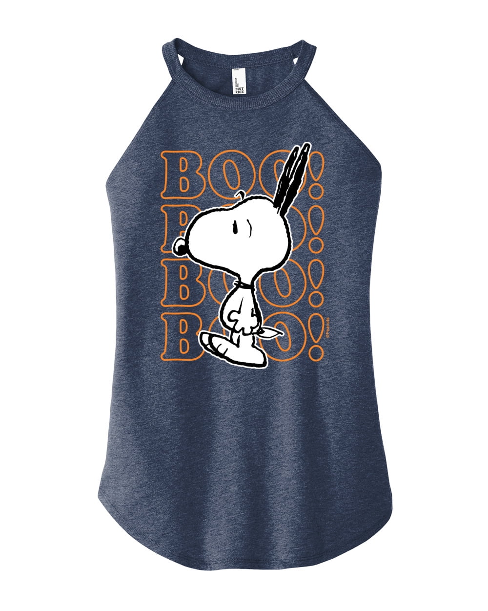 Peanuts - Boo Snoopy Scared - Juniors High Neck Tank Top - Walmart.com