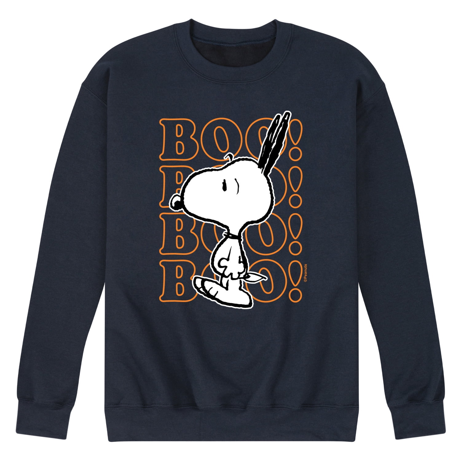 Peanuts - Boo Snoopy Scared - Men's Crew Neck Fleece Pullover - Walmart.com