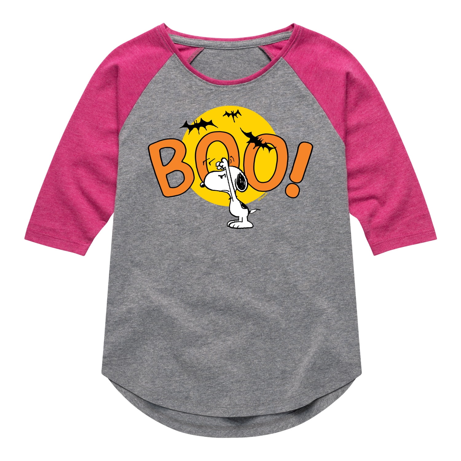 Peanuts - Boo Snoopy - Toddler And Youth Girls Raglan Graphic T-Shirt ...