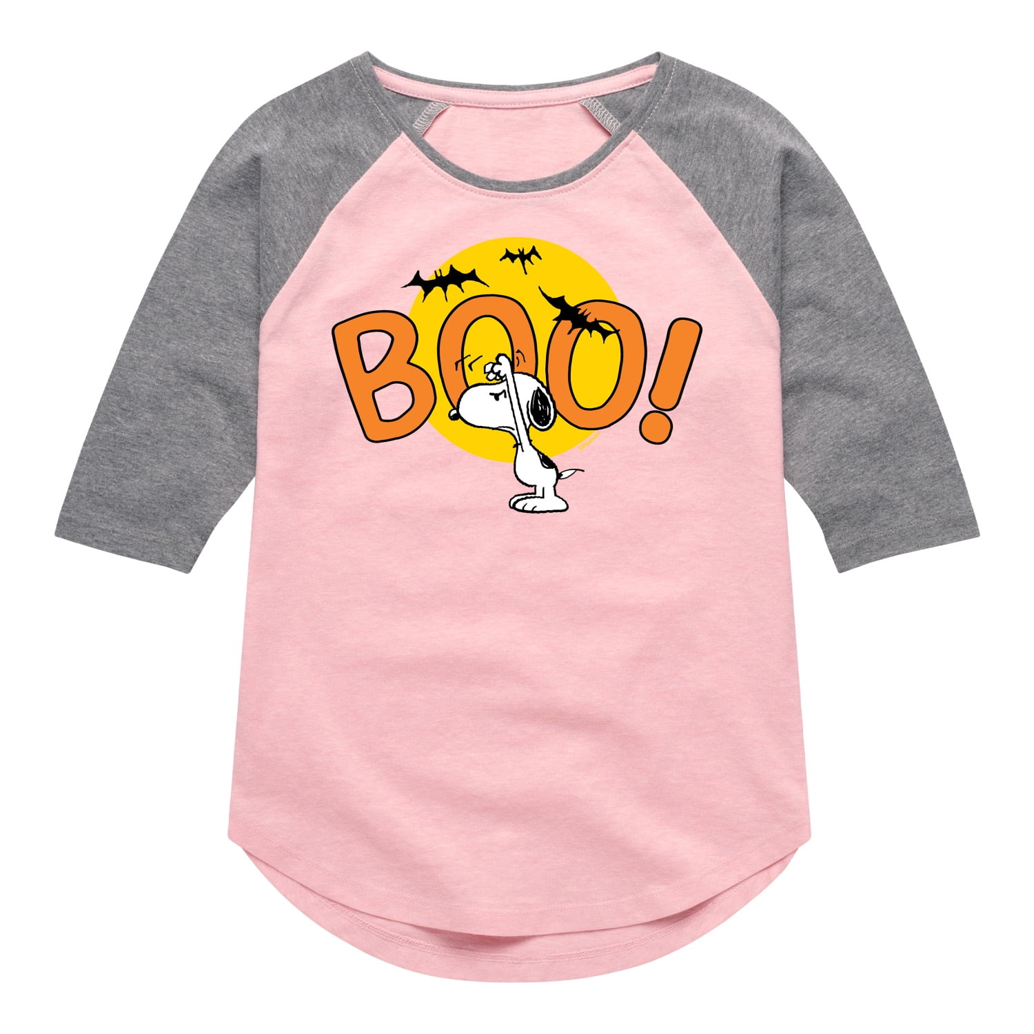 Peanuts - Boo Snoopy - Toddler And Youth Girls Raglan Graphic T-Shirt ...