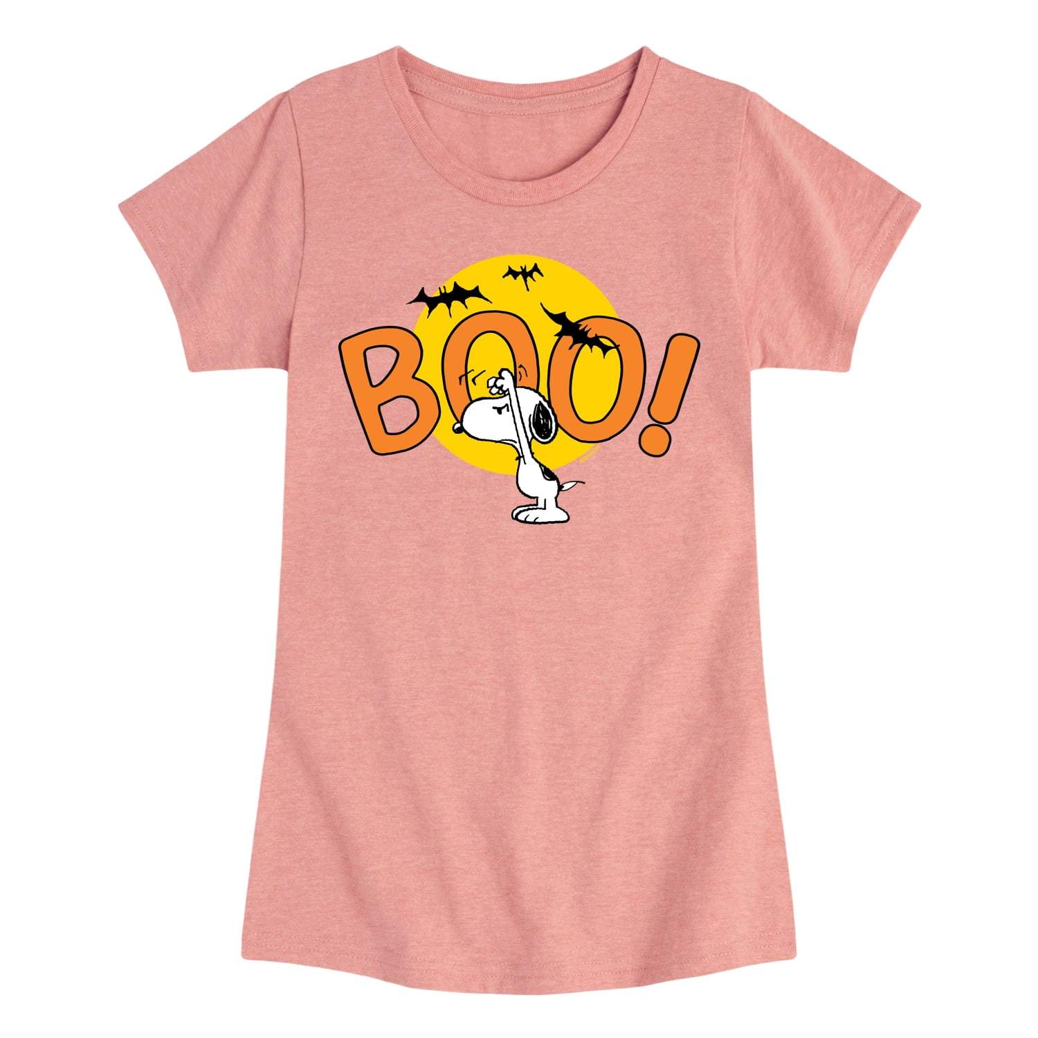 Peanuts - Boo Snoopy - Toddler And Youth Girls Short Sleeve Graphic T ...