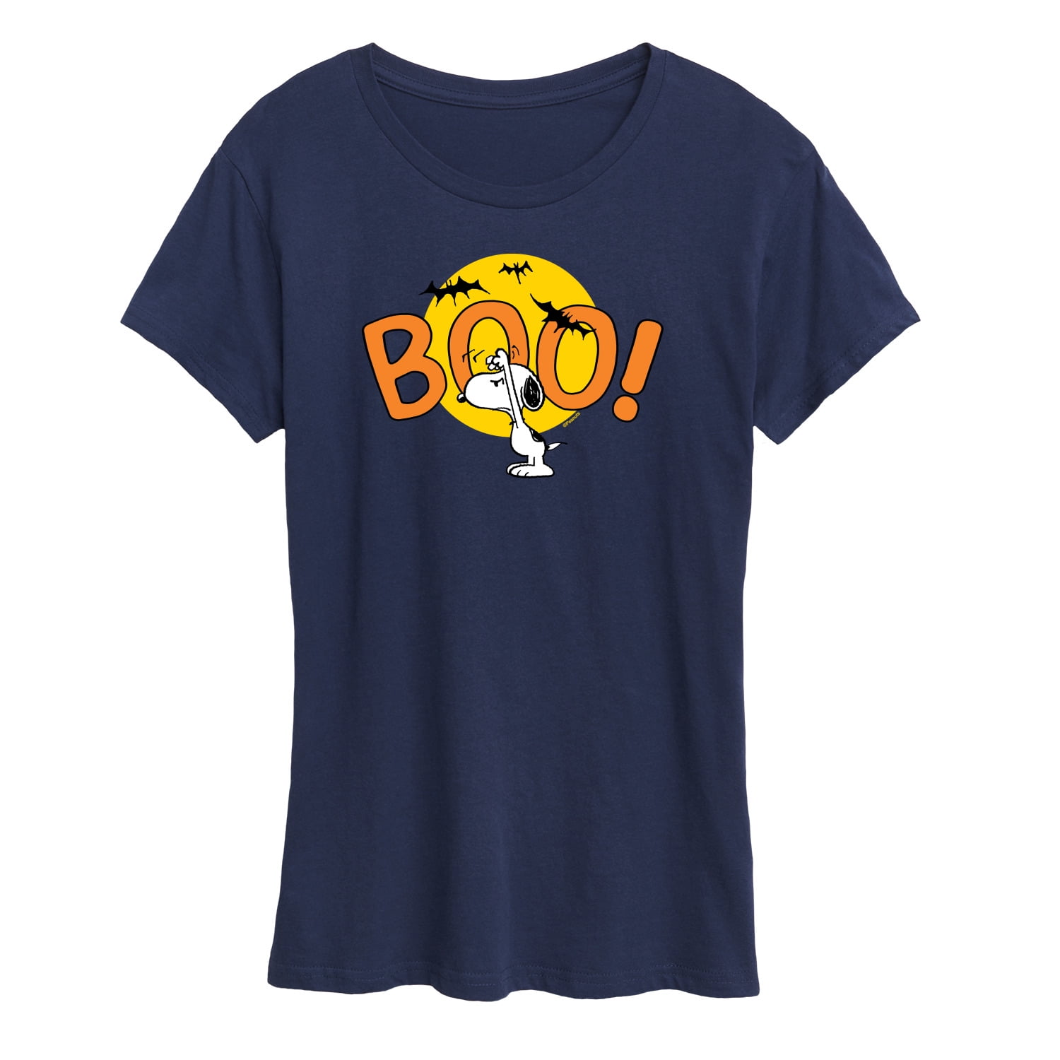 Peanuts - Boo Snoopy - Women's Short Sleeve Graphic T-Shirt - Walmart.com