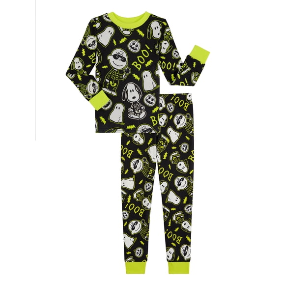 Monster Jam Boys Long Sleeve Top and Pants, 2-Piece Pajama Set, Sizes 4 ...