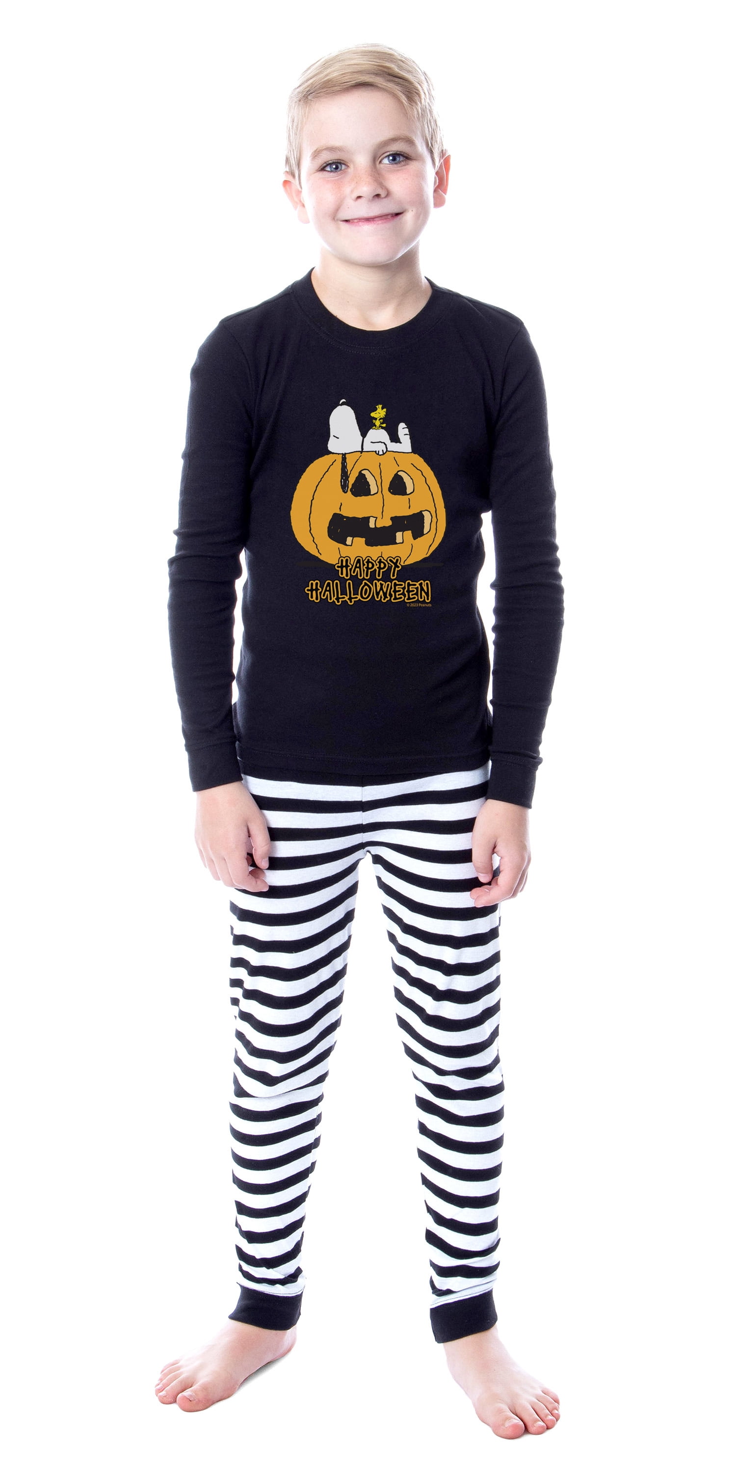 Peanuts Boys' Happy Halloween Snoopy Sleep Pajama Set For Kids ...