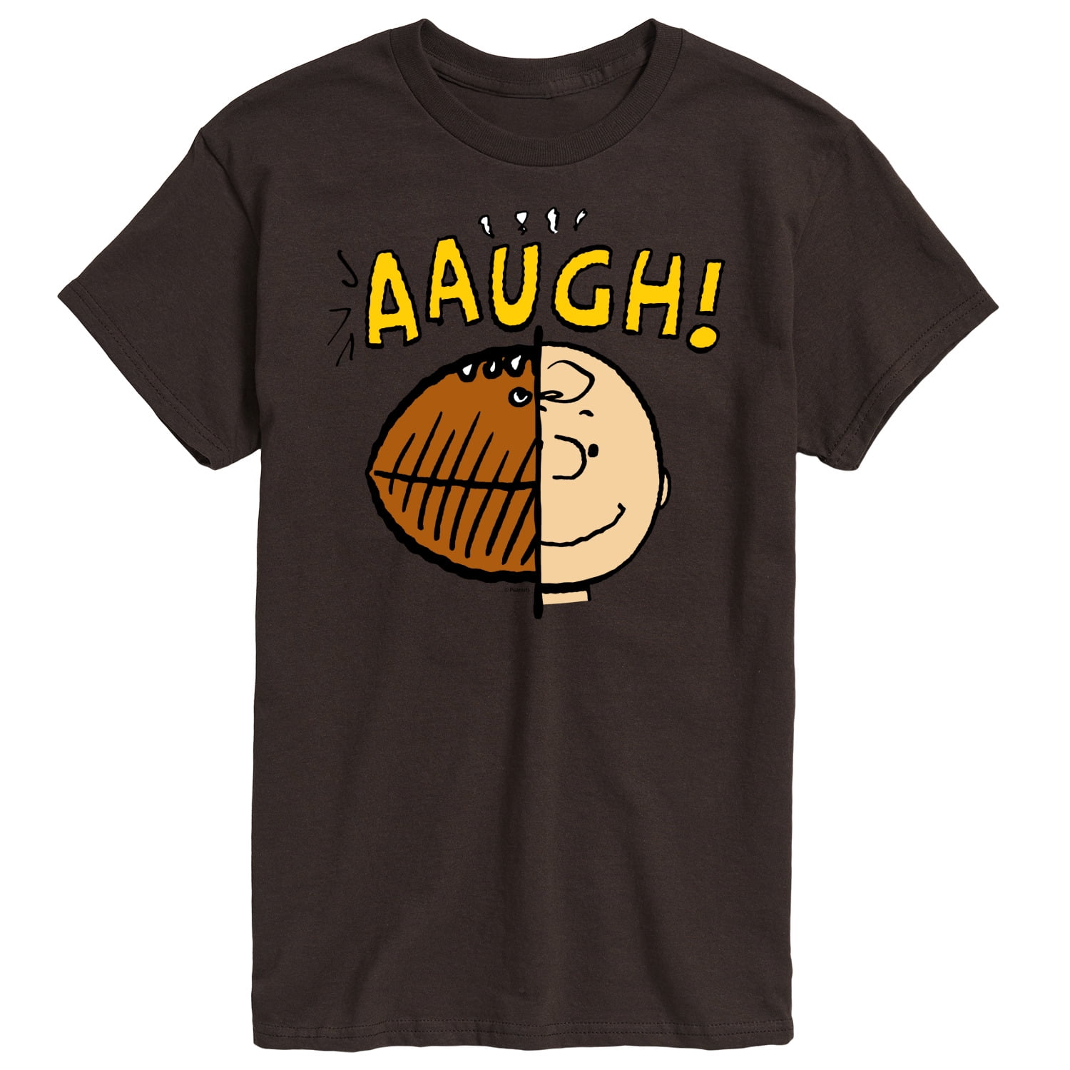 Peanuts - C Brown Half Football Head - Men's Short Sleeve Graphic T ...