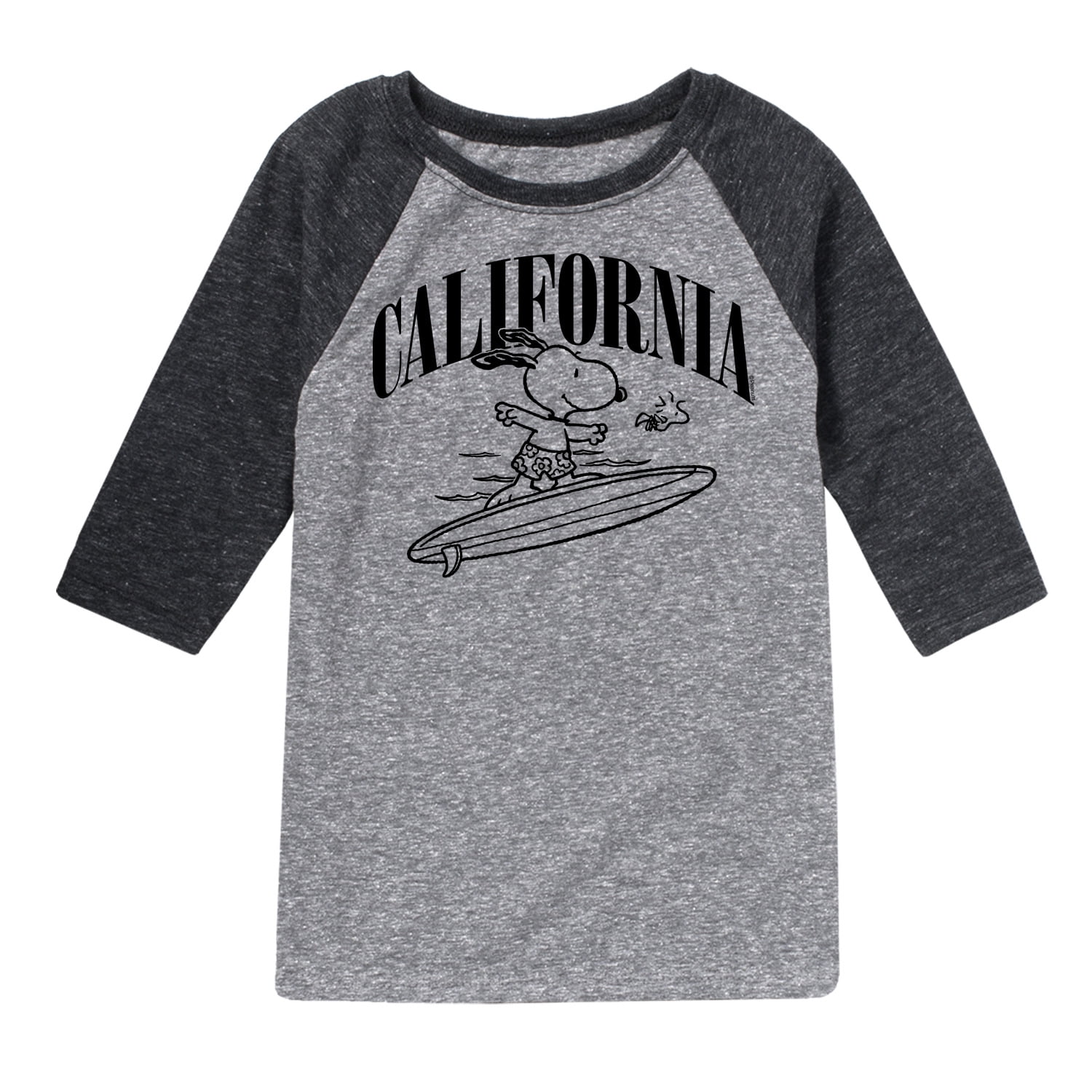 Peanuts - California - Toddler And Youth Raglan Graphic T-Shirt ...