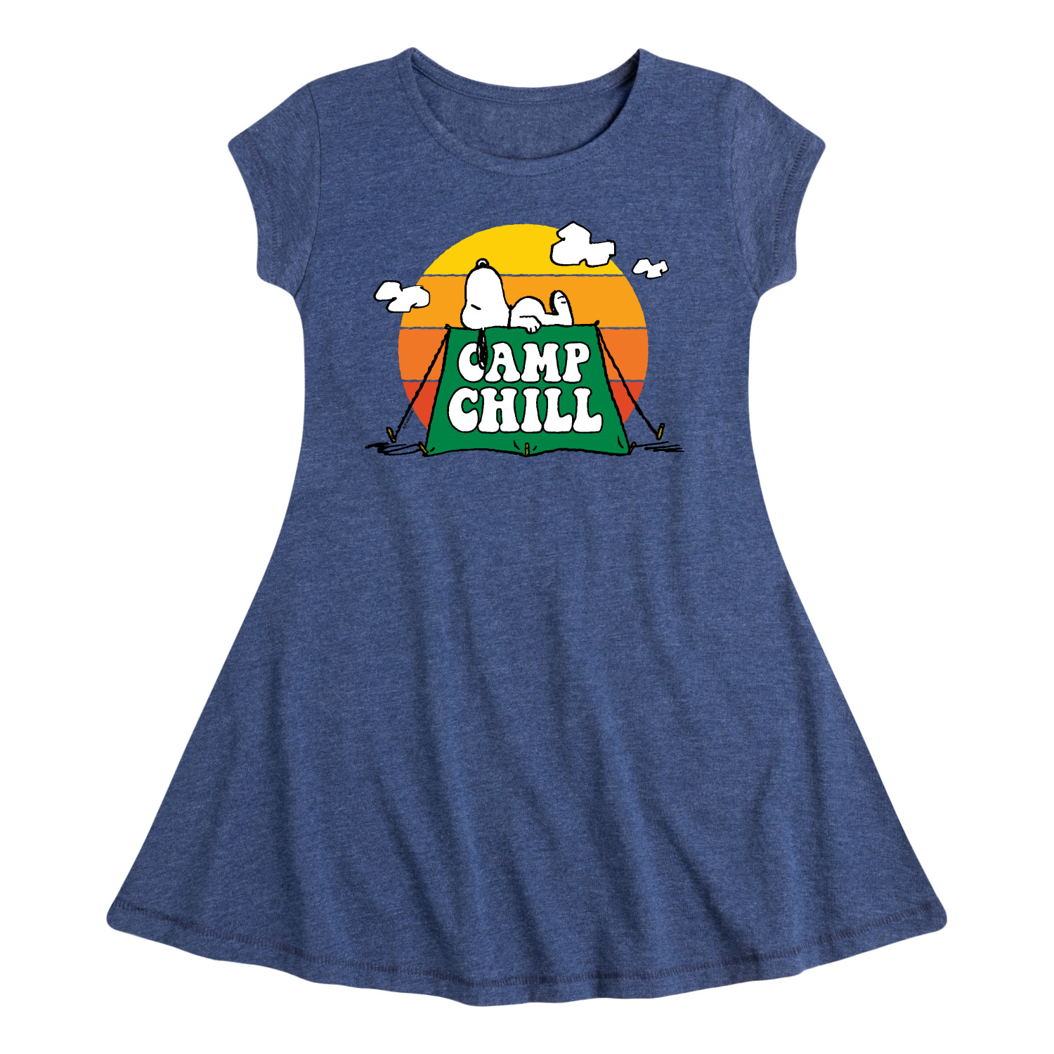 Peanuts - Camp Chill - Toddler And Youth Girls Fit And Flare Dress ...