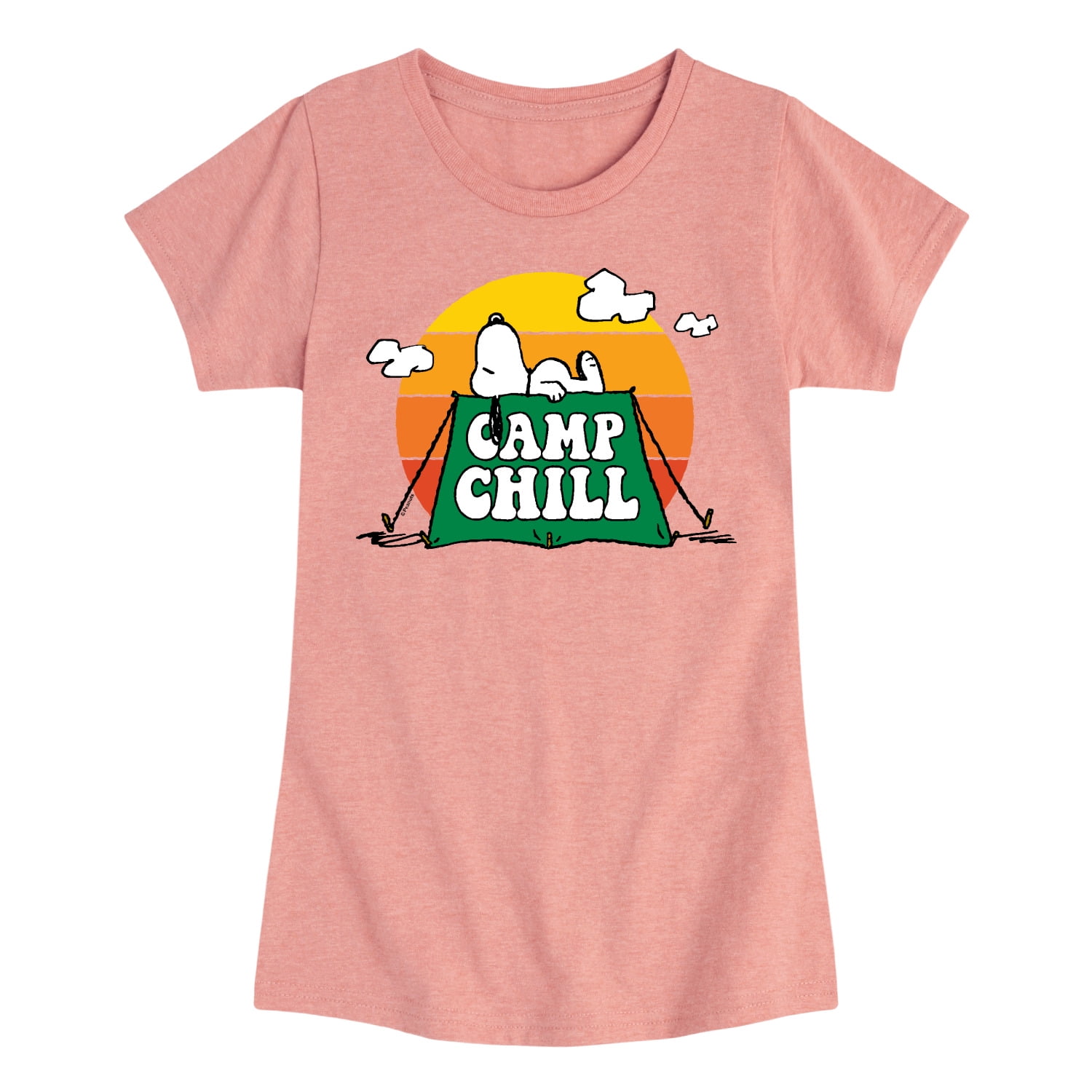 Peanuts - Camp Chill - Toddler And Youth Girls Short Sleeve Graphic T ...