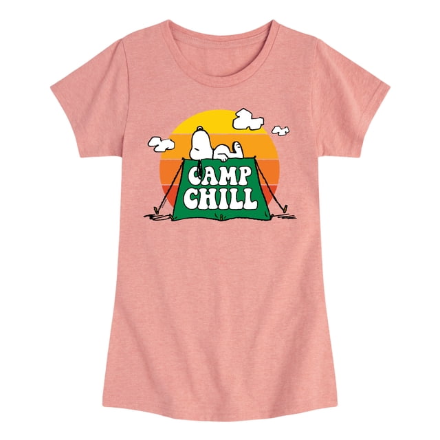 Peanuts - Camp Chill - Toddler And Youth Girls Short Sleeve Graphic T ...