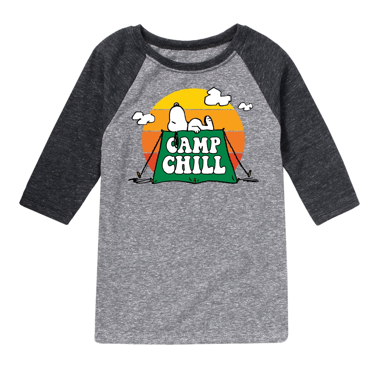 Peanuts - Camp Chill - Toddler And Youth Raglan Graphic T-Shirt ...