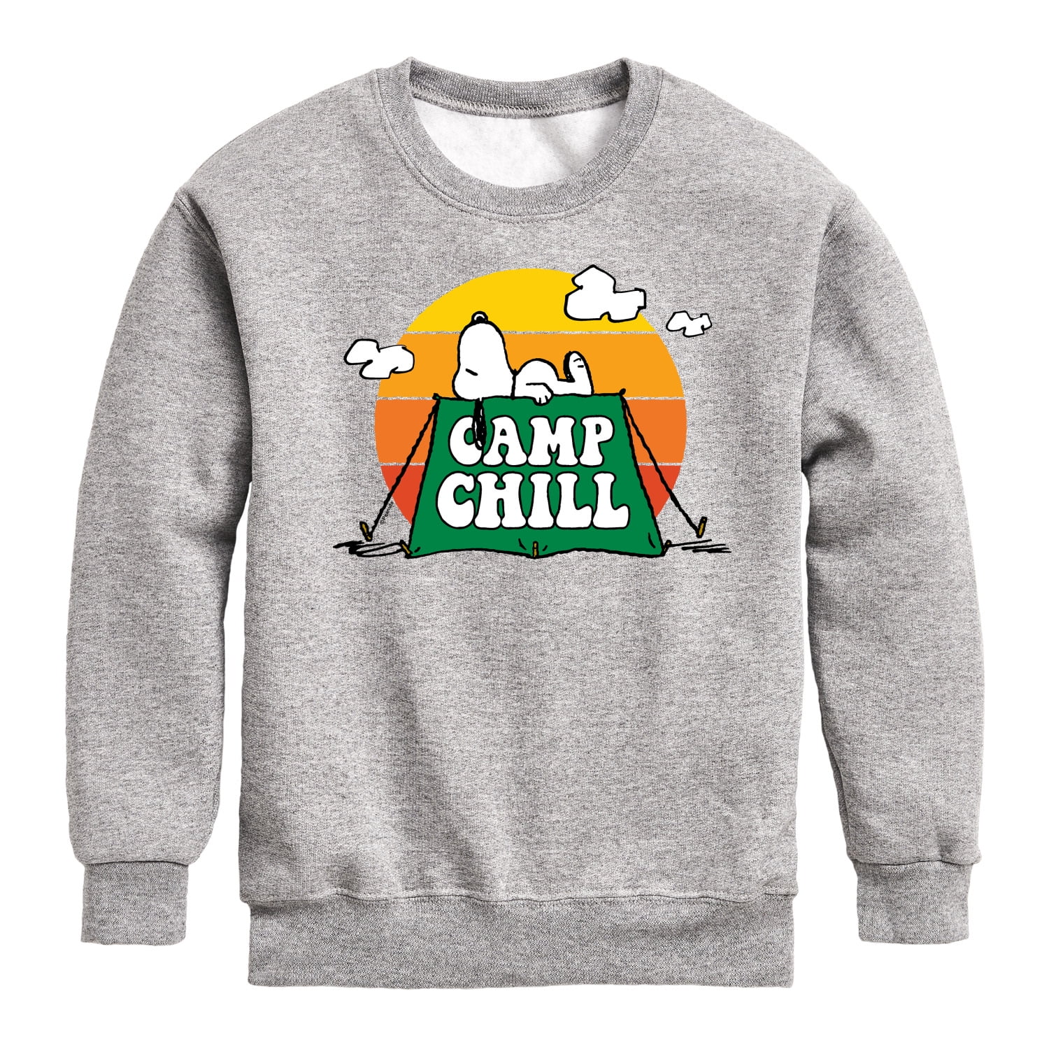 Peanuts - Camp Chill - Toddler & Youth Crewneck Fleece Sweatshirt ...