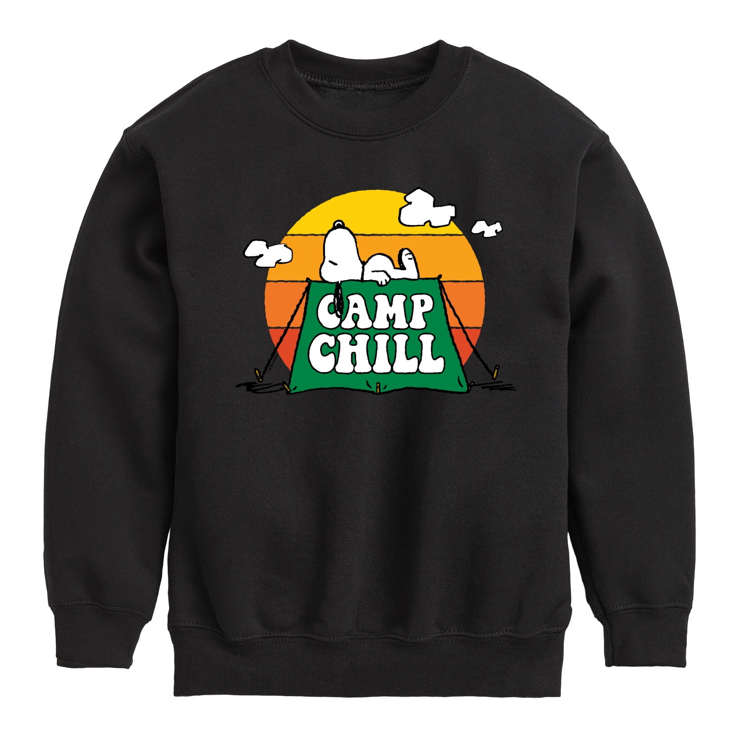Peanuts - Camp Chill - Toddler & Youth Crewneck Fleece Sweatshirt ...