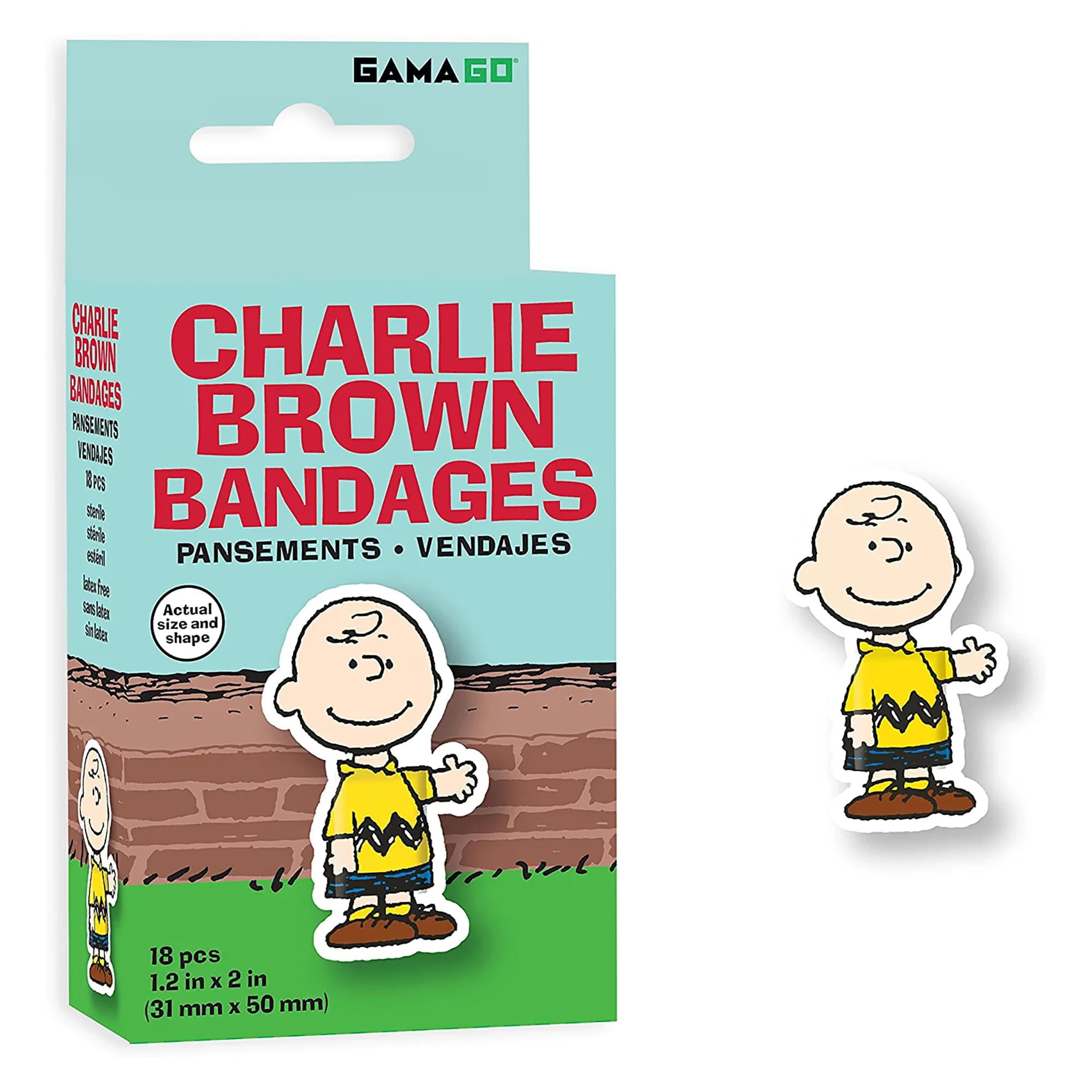 Peanuts Charlie Brown GAMAGO Bandages | Set of 18 - Walmart.com