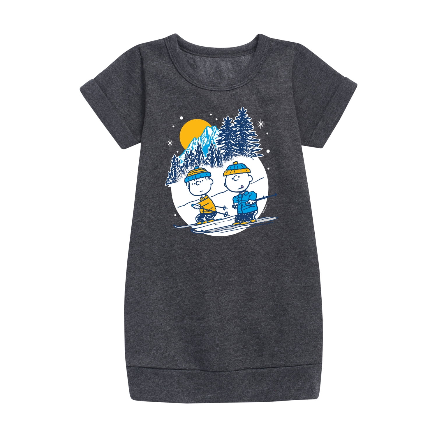 Peanuts - Charlie Brown And Linus Skiing - Toddler And Youth Girls ...