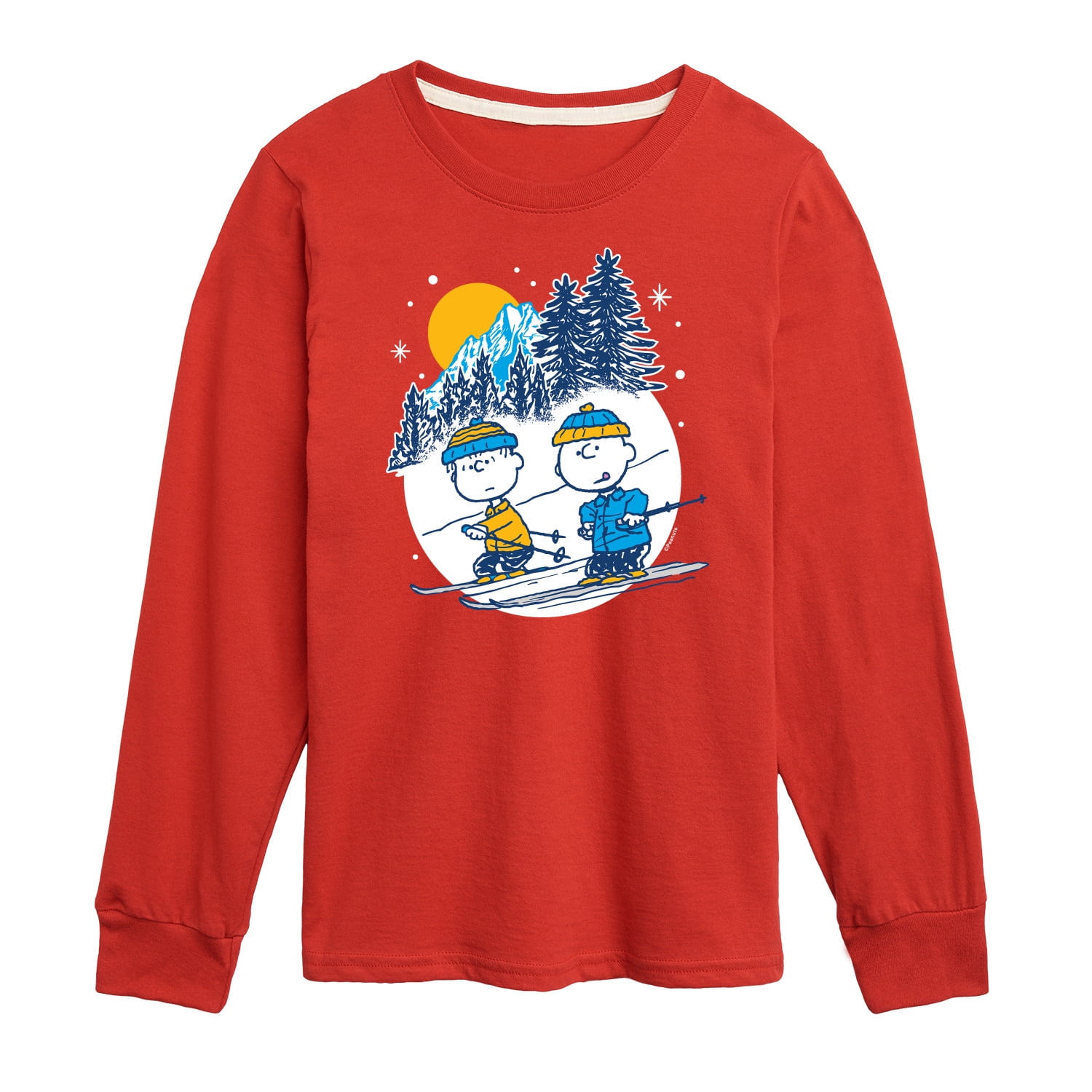 Peanuts - Charlie Brown And Linus Skiing - Toddler And Youth Long ...