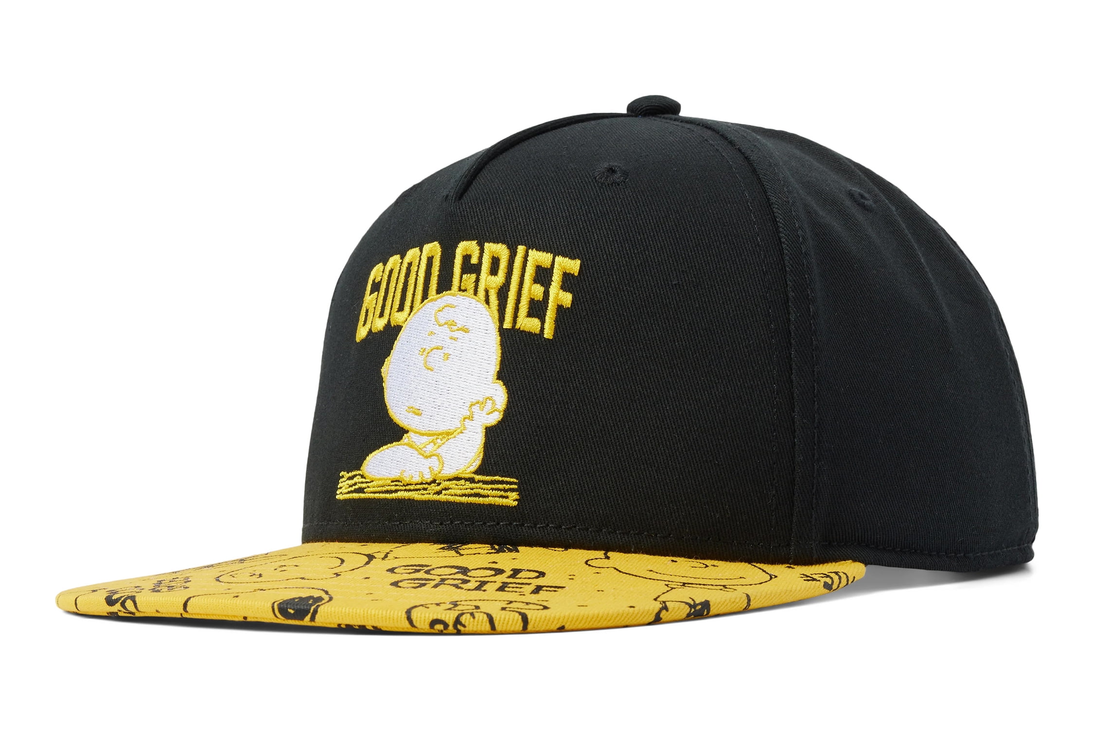 Peanuts Charlie Brown Good Grief Flatbill Snapback Adult Cap OSFM ...