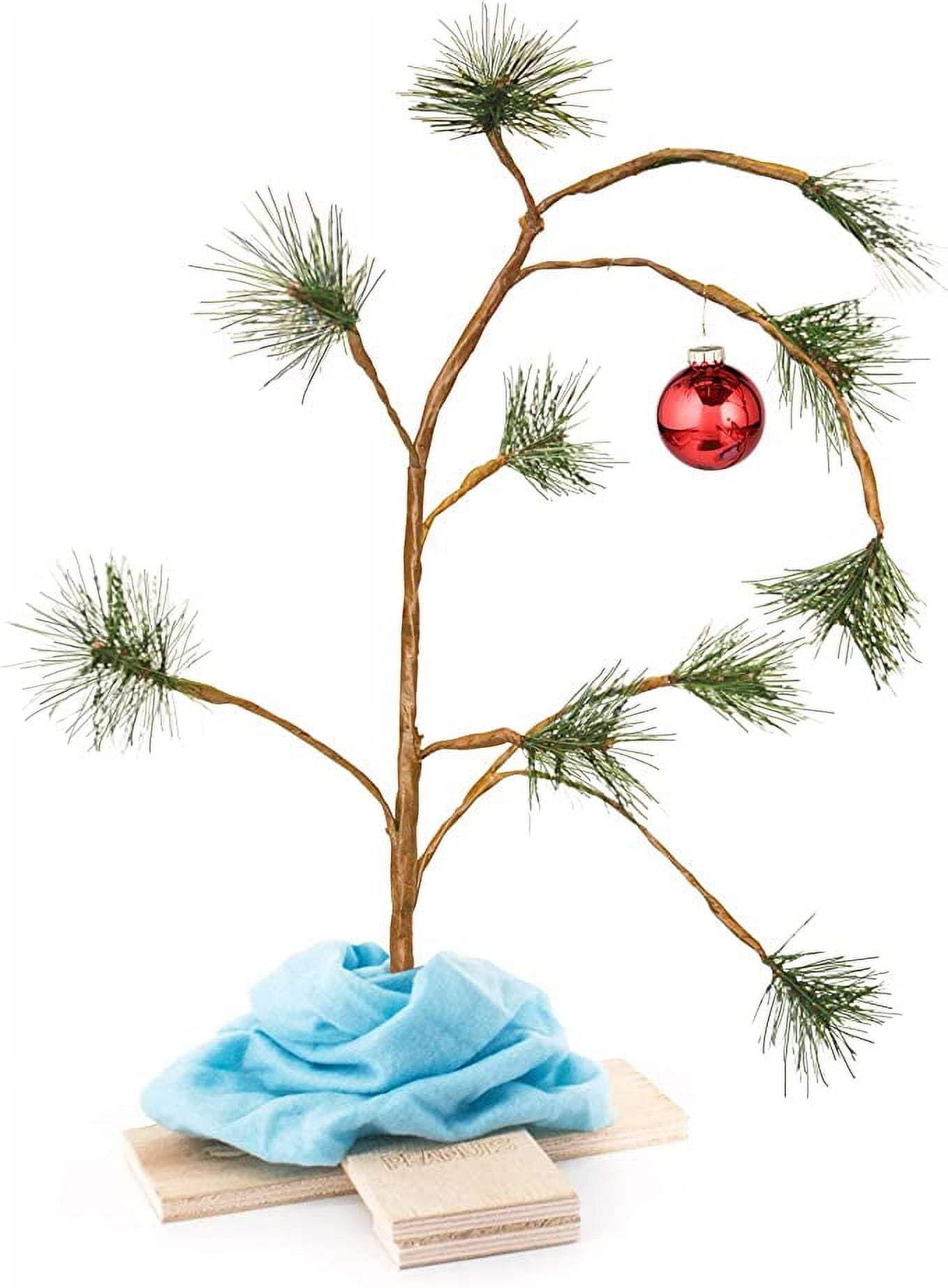 Peanuts Charlie Brown Lonely Christmas Tree with Ornament and Blanket ...