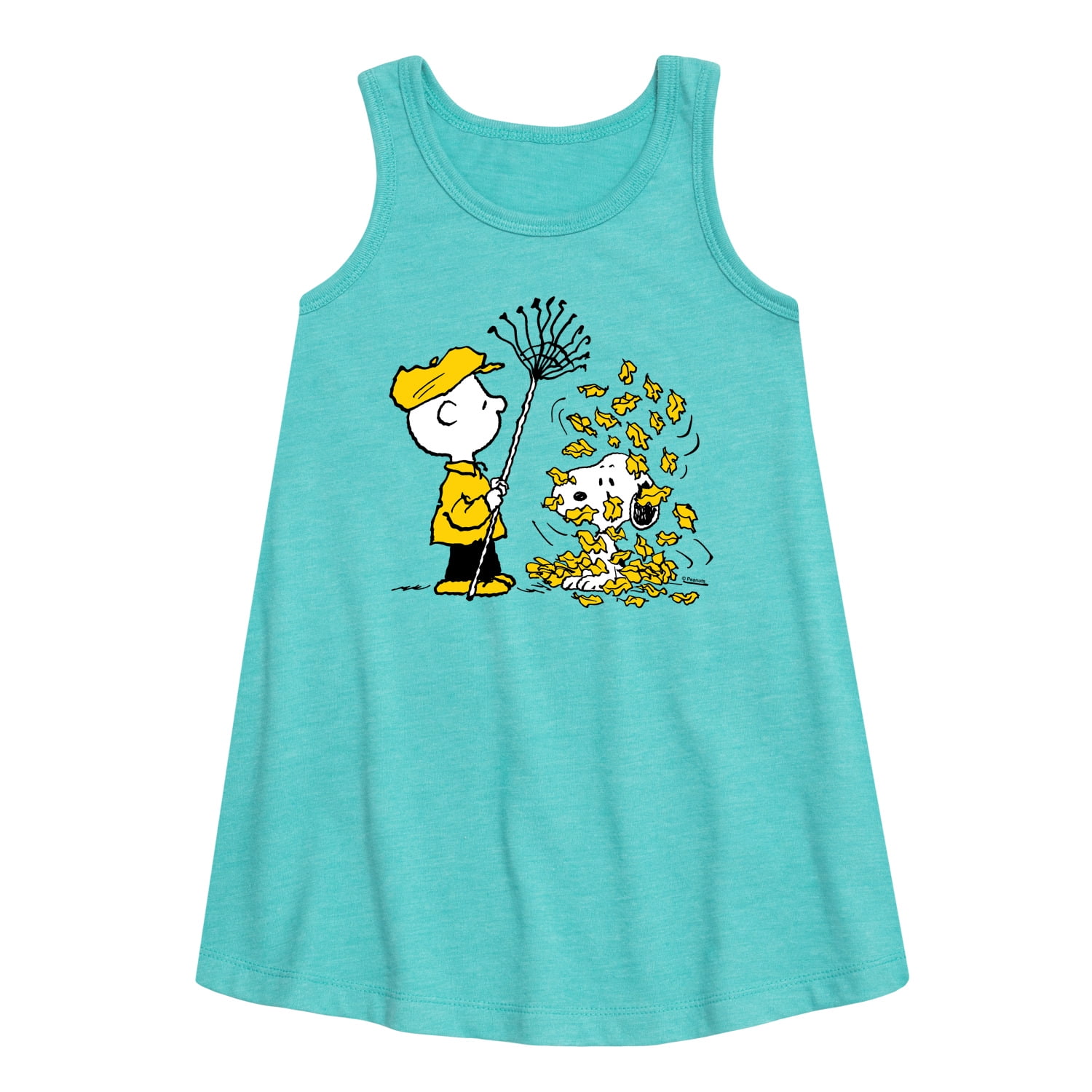 Peanuts - Charlie Brown Snoopy Fall Leaves - Toddler & Youth Girls A-line Dress - Walmart.com