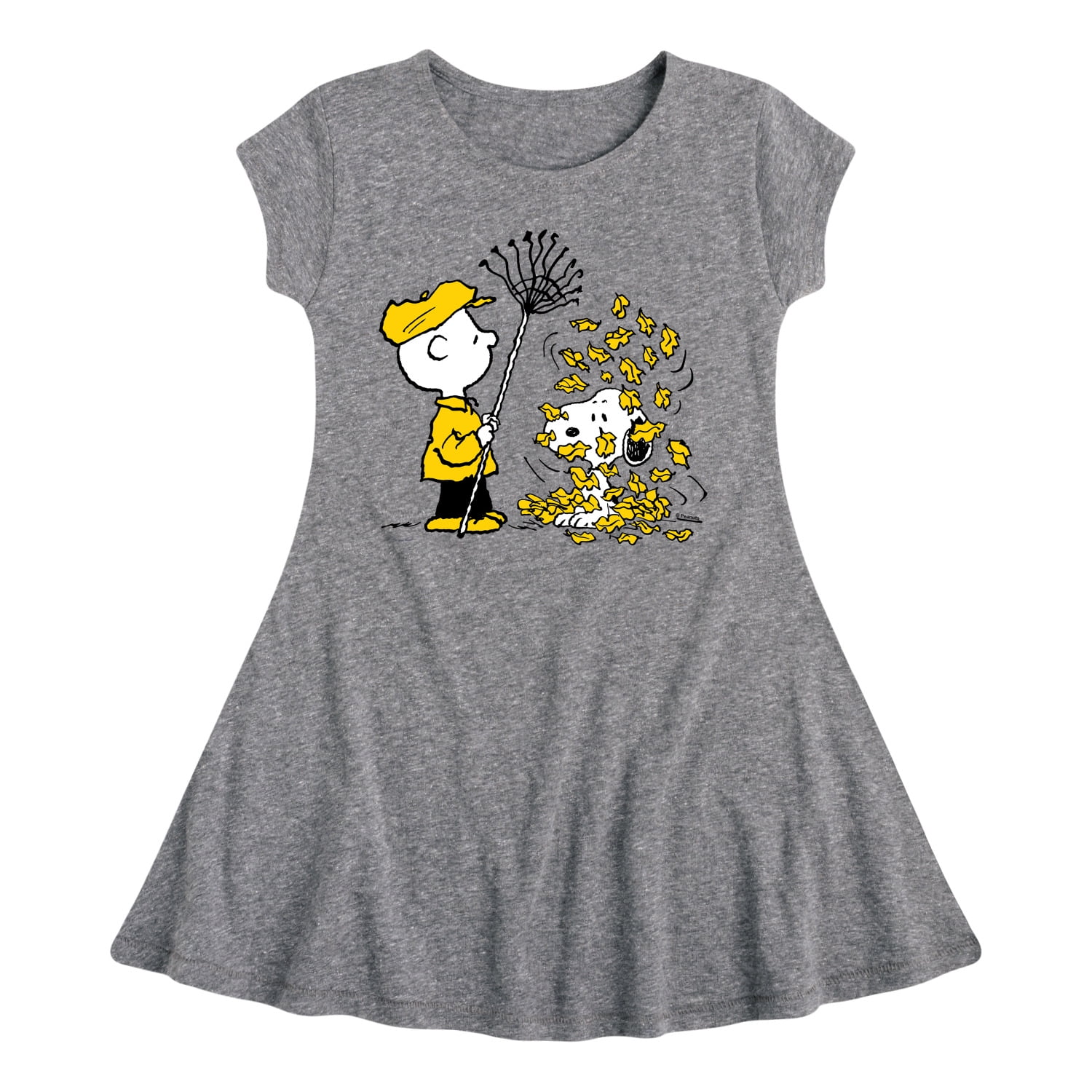 Peanuts - Charlie Brown Snoopy Fall Leaves - Toddler & Youth Girls Fit ...