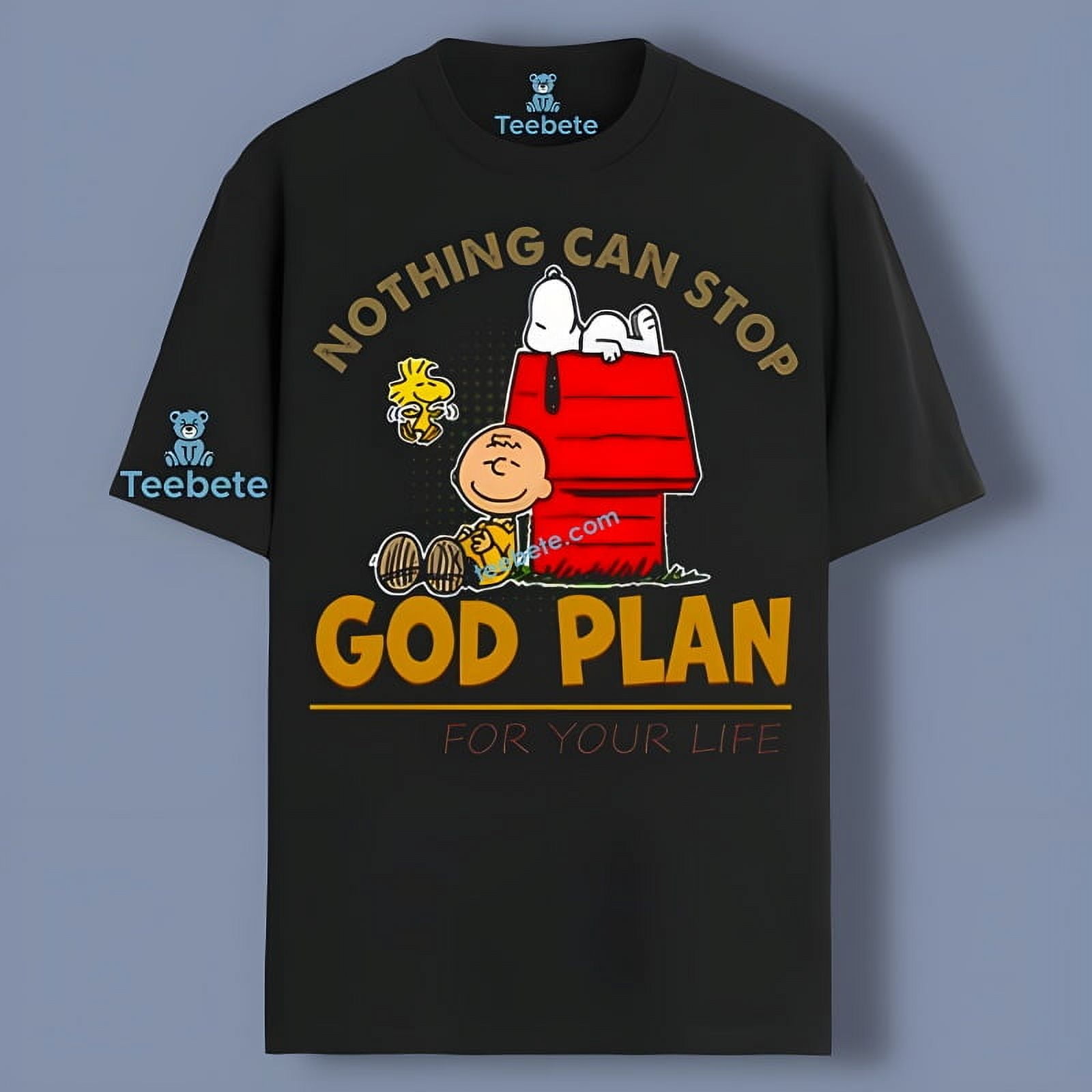 Peanuts Charlie Brown Snoopy Nothing Can Stop God Plan Your Life Shirt ...