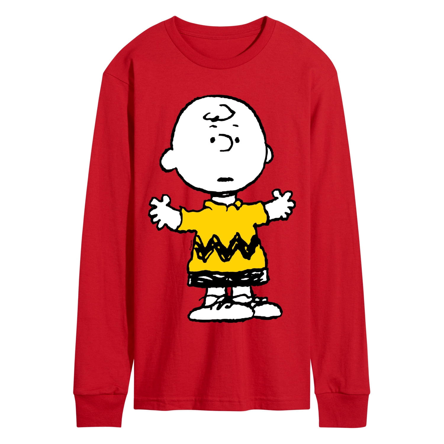Peanuts - Charlie Brown Standing- Men's Long Sleeve Graphic T-Shirt ...