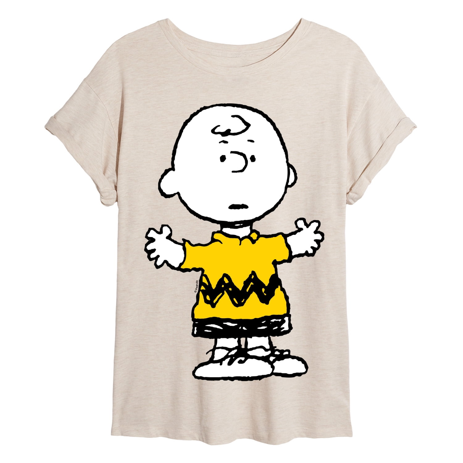 Peanuts - Charlie Brown Standing- Women's Oversized Graphic T-Shirt ...