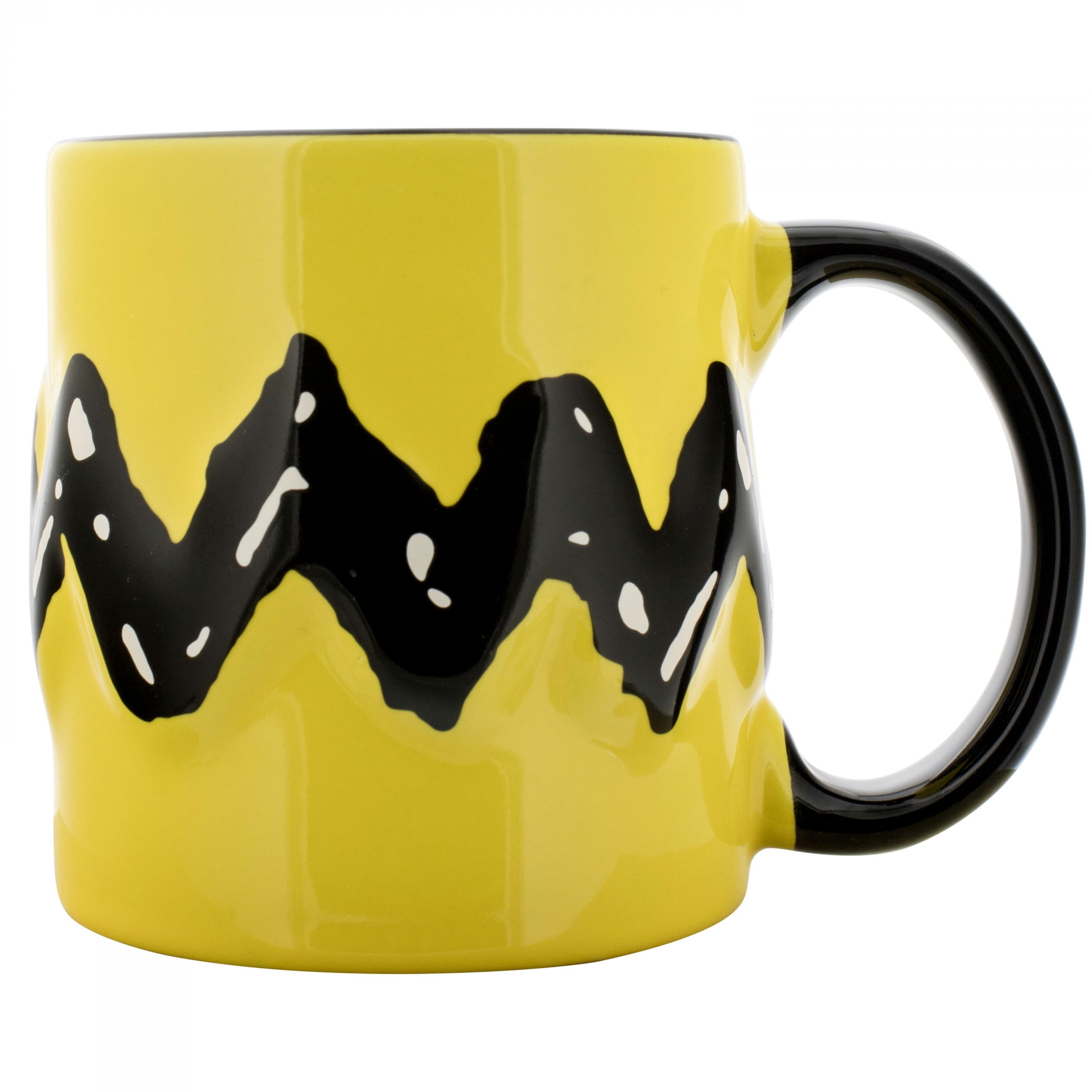 Peanuts Charlie Brown's Shirt 18oz Embossed Ceramic Mug - Walmart.com