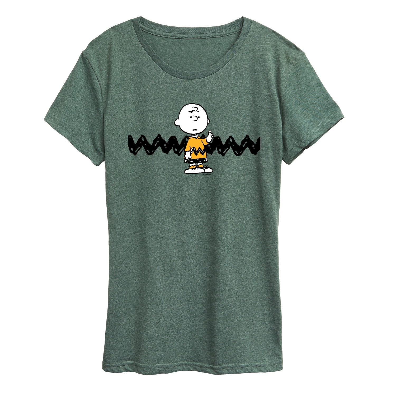 Peanuts - Charlie Brown - Women's Short Sleeve Graphic T-Shirt ...