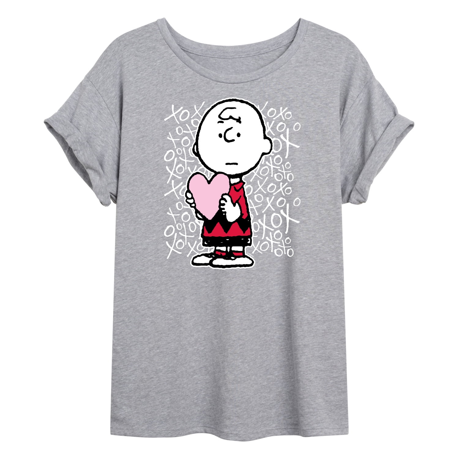Peanuts - Charlie Brown Xoxo - Women's Oversized T-Shirt - Walmart.com
