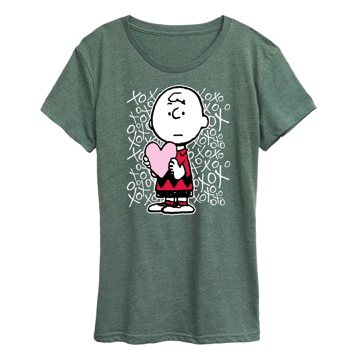 Peanuts - Charlie Brown Xoxo - Women's Short Sleeve Graphic T-Shirt ...