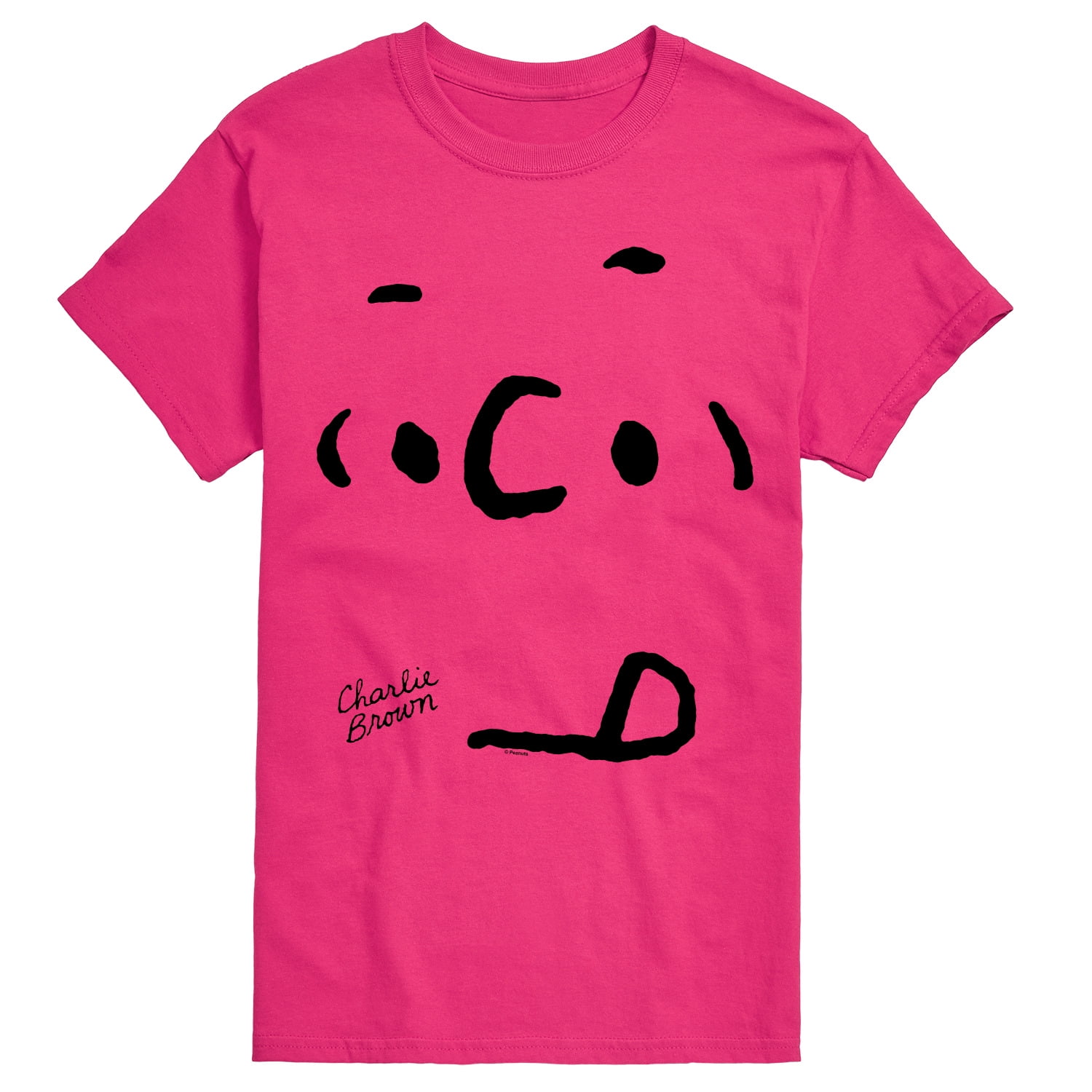 Peanuts - Charlie Face - Men's Short Sleeve Graphic T-Shirt - Walmart.com