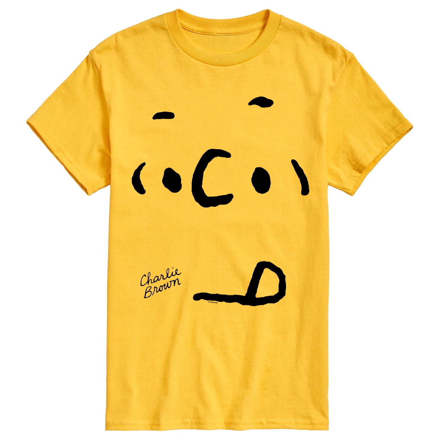 Peanuts - Charlie Face - Men's Short Sleeve Graphic T-Shirt - Walmart.com