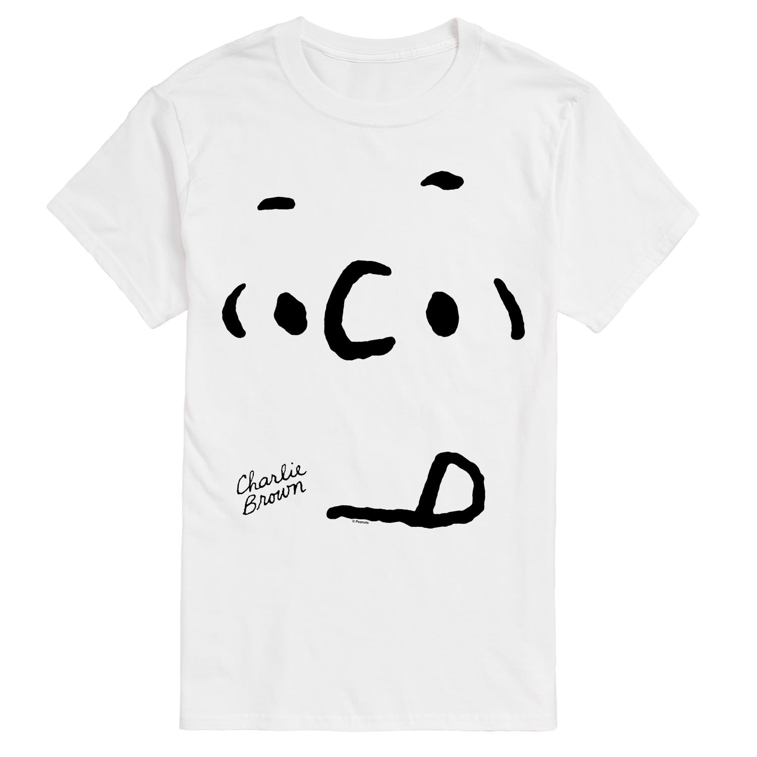 Peanuts - Charlie Face - Men's Short Sleeve Graphic T-Shirt - Walmart.com
