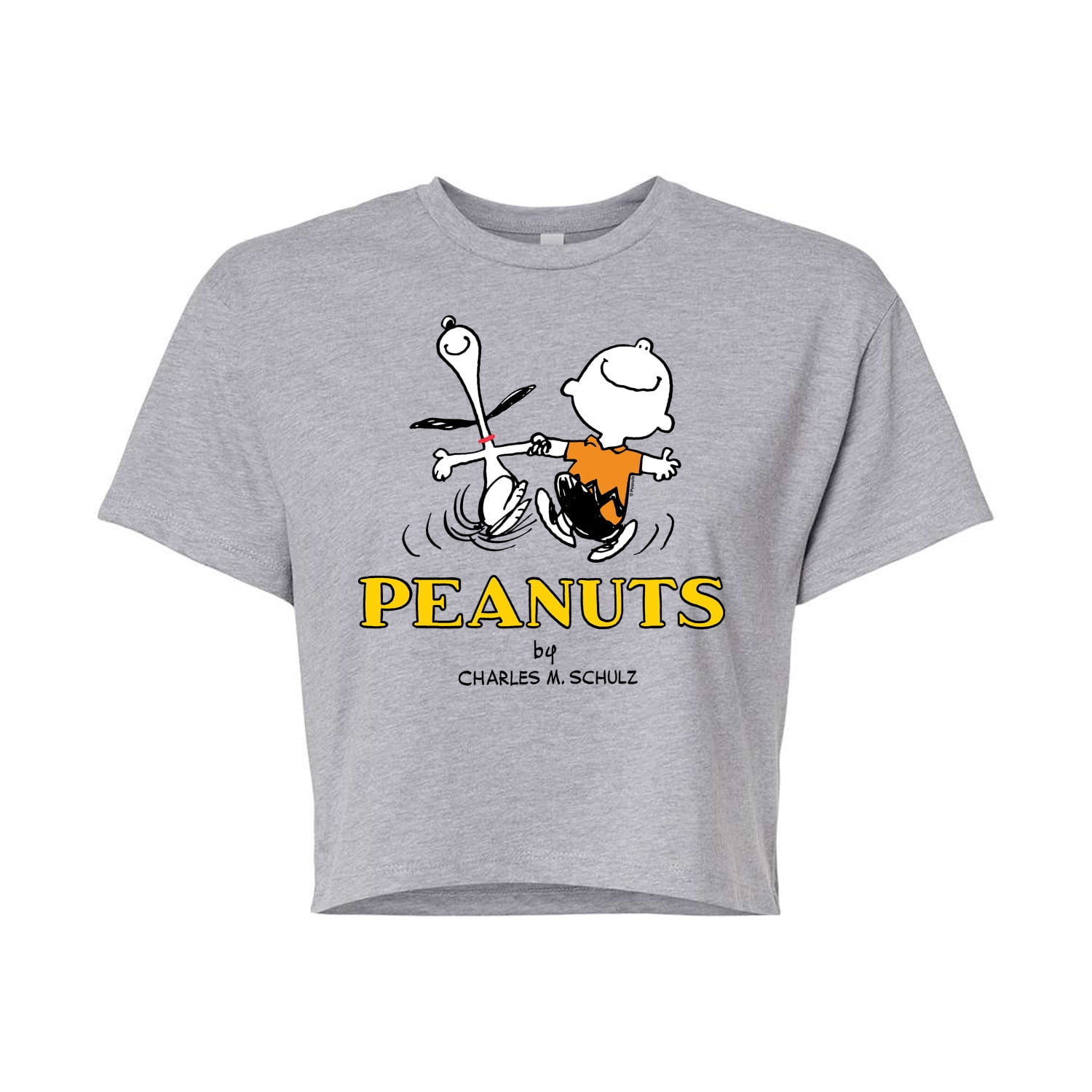 Peanuts - Charlie Snoopy Dancing - Cropped Tee - Walmart.com