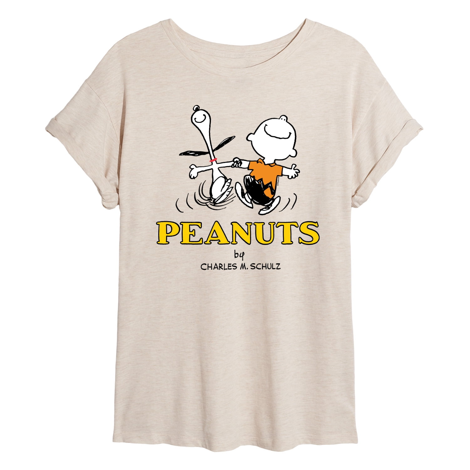 Peanuts - Charlie Snoopy Dancing - Women's Oversized T-Shirt - Walmart.com