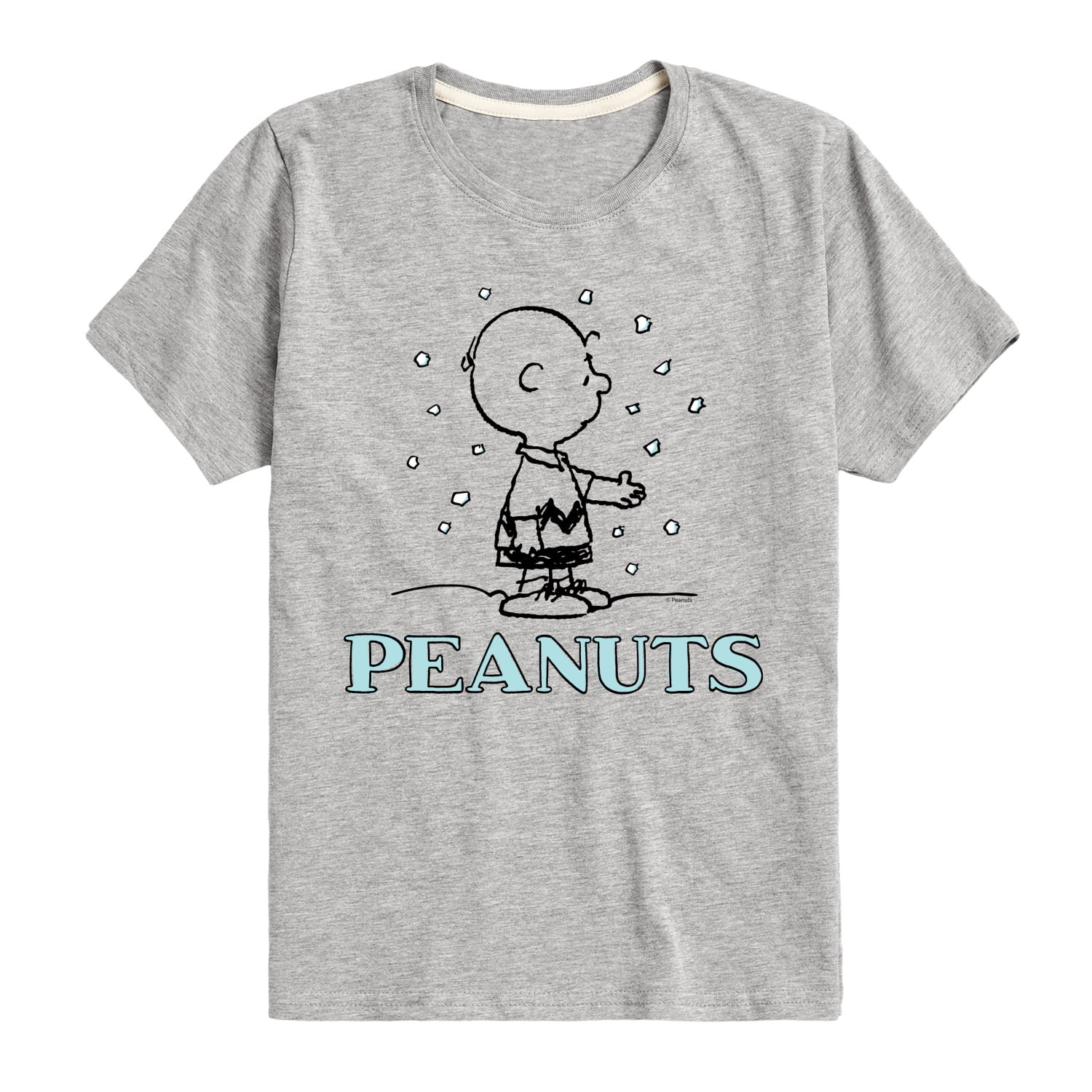 Peanuts - Charlie Snow - Toddler & Youth Short Sleeve Graphic T-Shirt ...